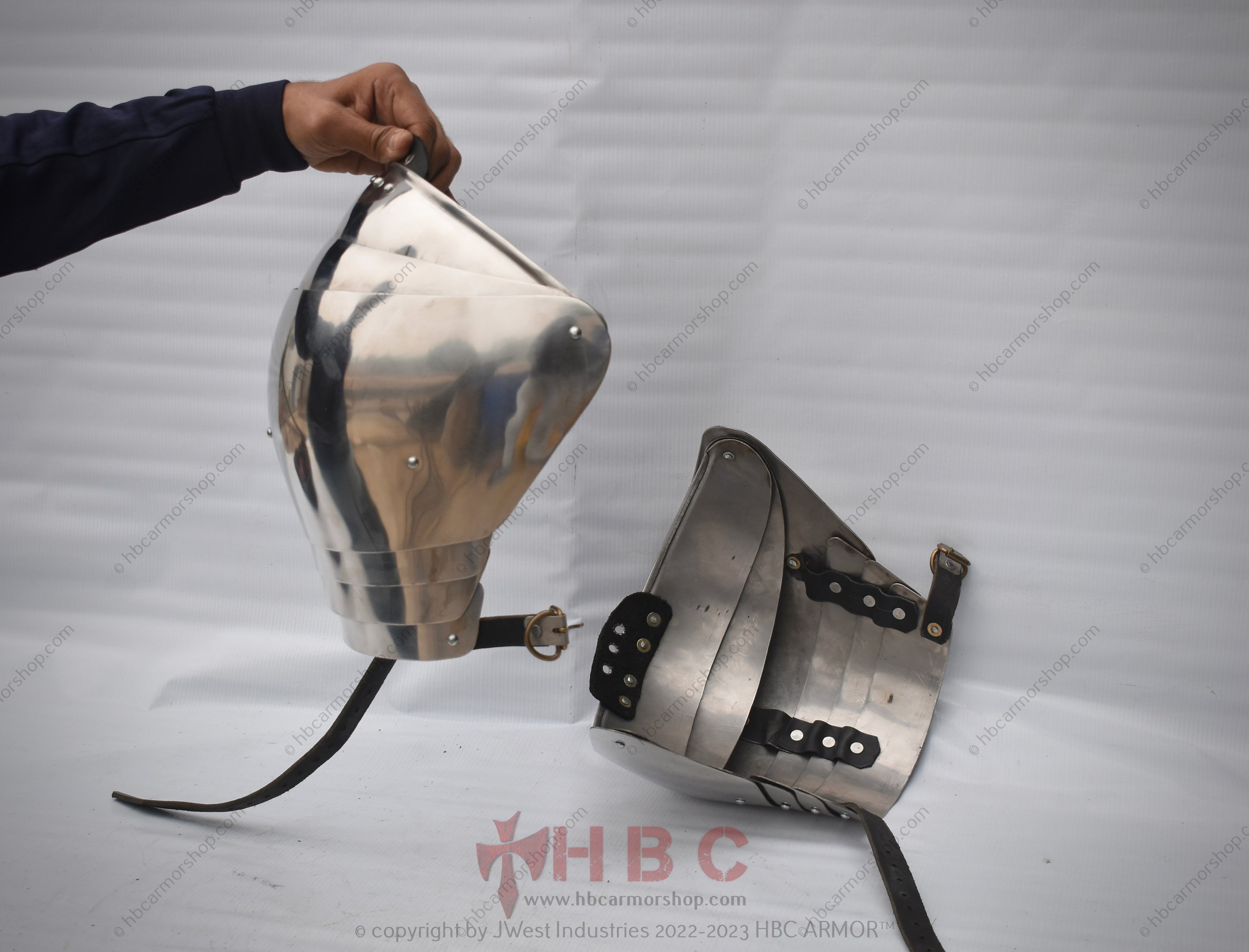 Hand-Forged Medieval Combat Buhurt Arms Armor Set with Splinted Bicep ...