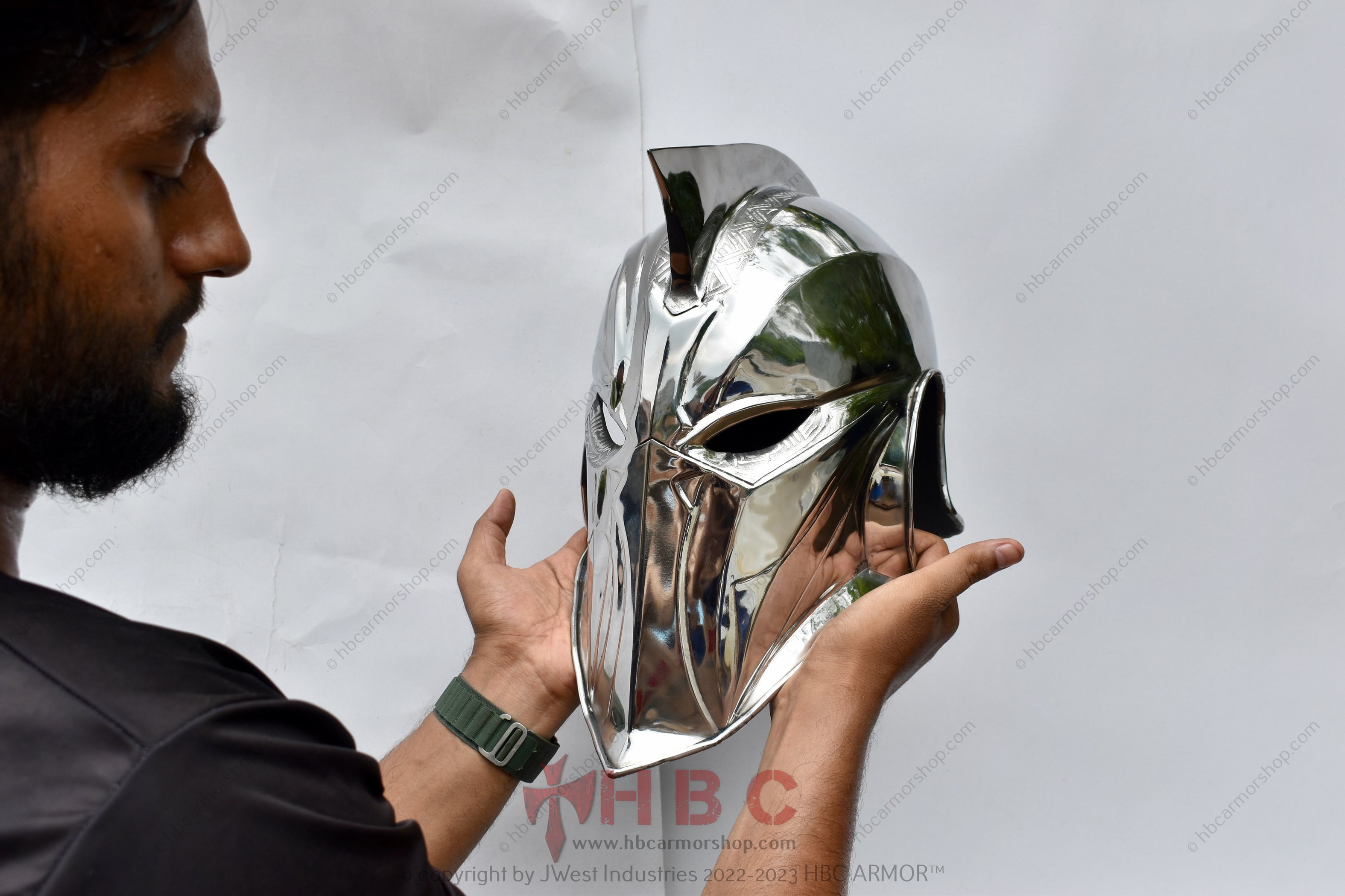 Hand-Forged Dr. Fate Helmet Intricately Etched Metal Cosplay Masterpie ...