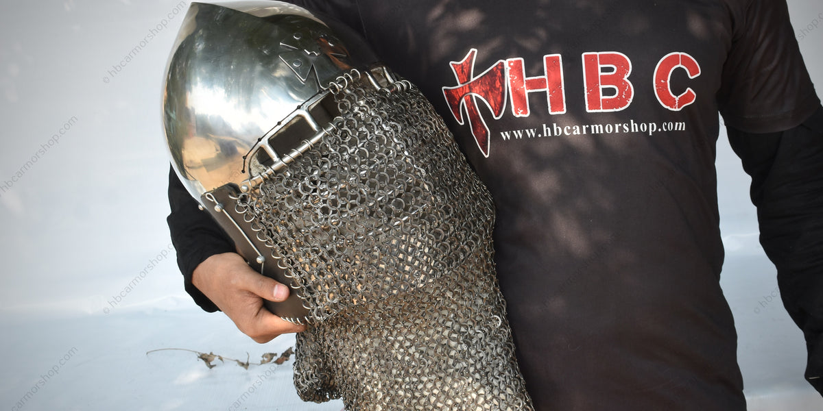 Hand Forged Stainless Steel English Cross Helmet for Medieval Combat S ...