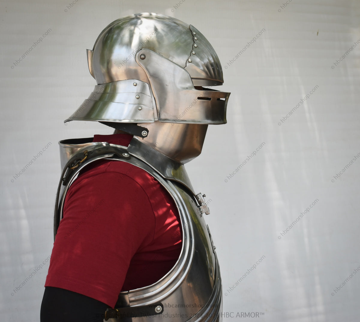Gothic Body Armour with Sallet Helmet and Bevour — HBC Armor Shop
