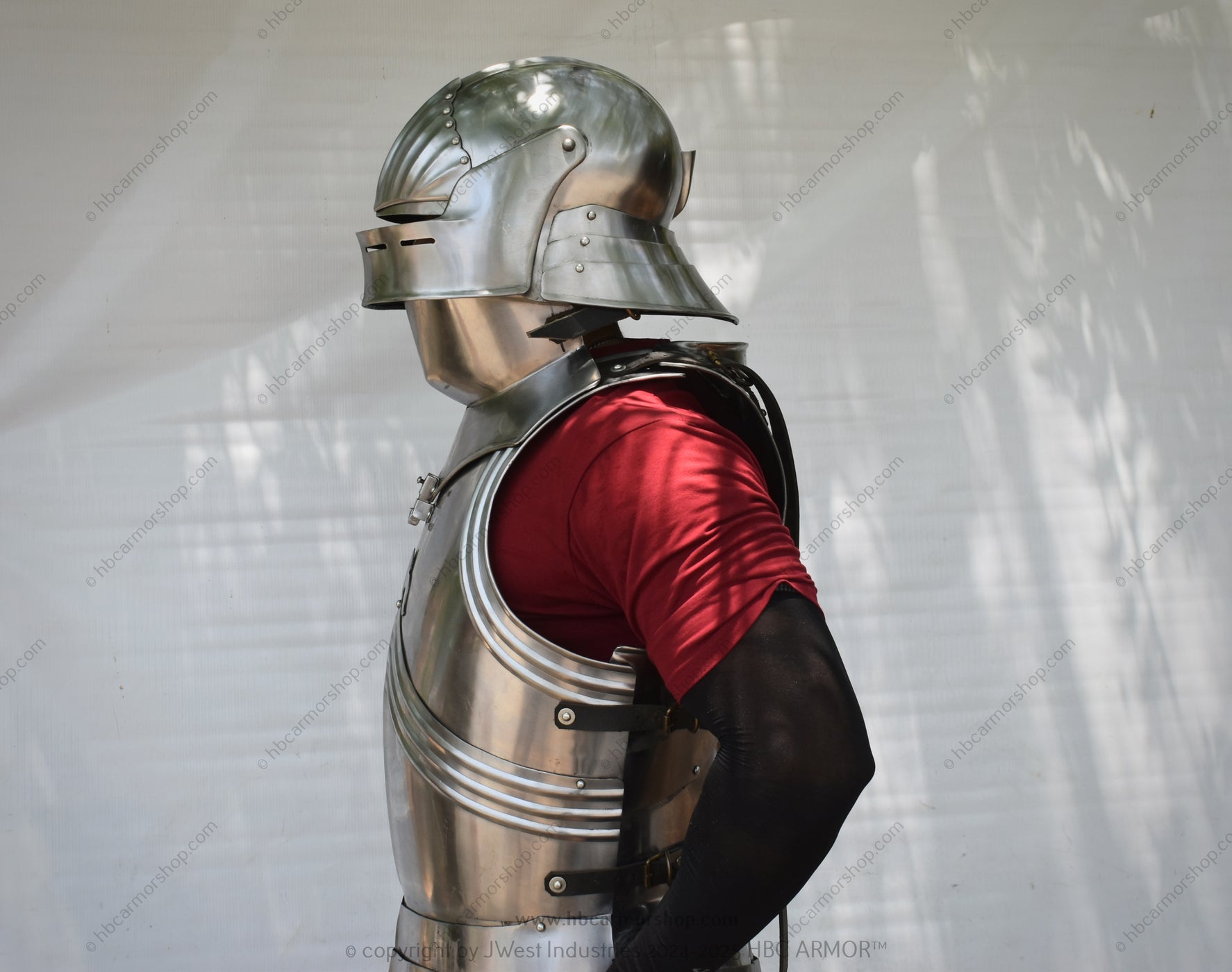 Gothic Body Armour with Sallet Helmet and Bevour — HBC Armor Shop