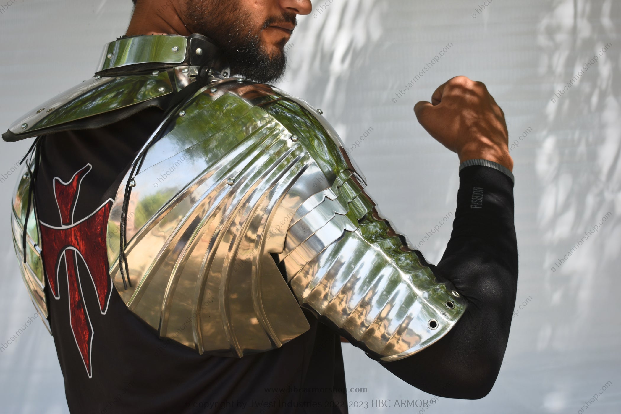 Handforged Gothic Spauldron Shoulder Armour - Late 15th Century Reprod ...