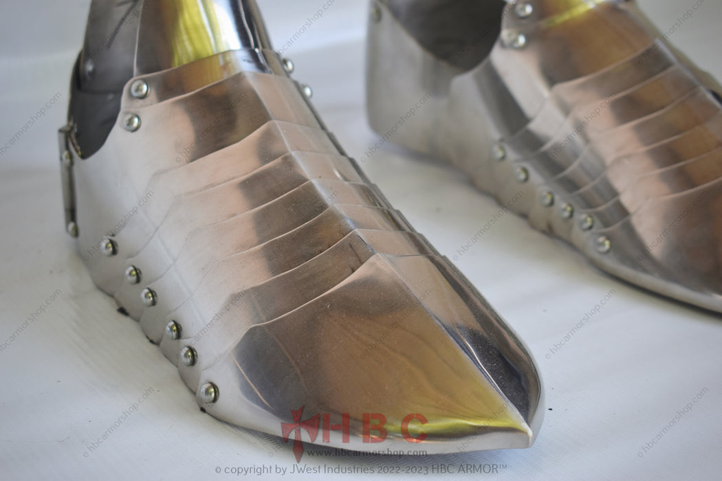 Knight Boots Hand-Forged Gothic 15th Century Sabaton Foot Armour For ...