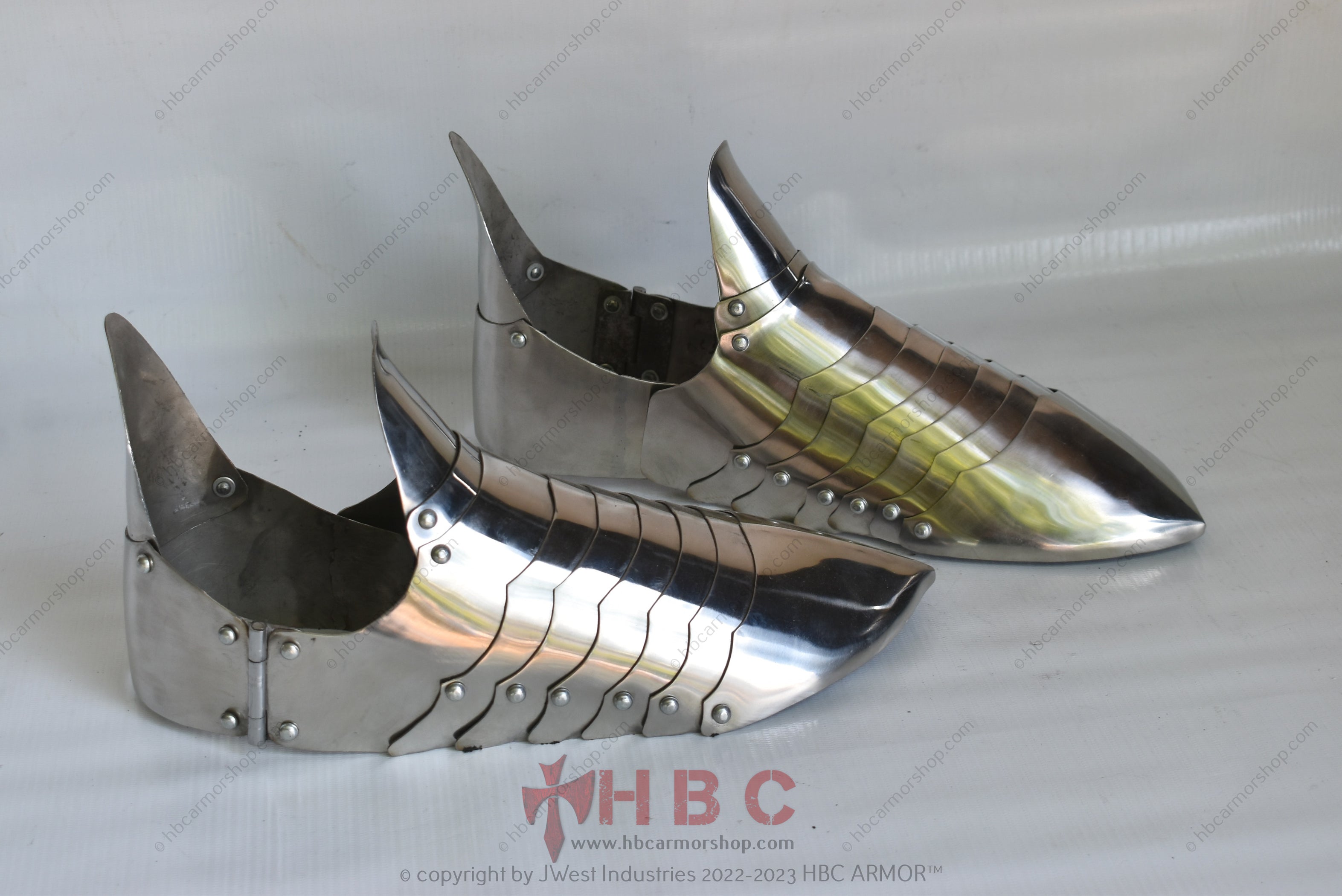 Hand-Forged Gothic 15th Century Sabaton Foot Armour for Buhurt, Reenac ...