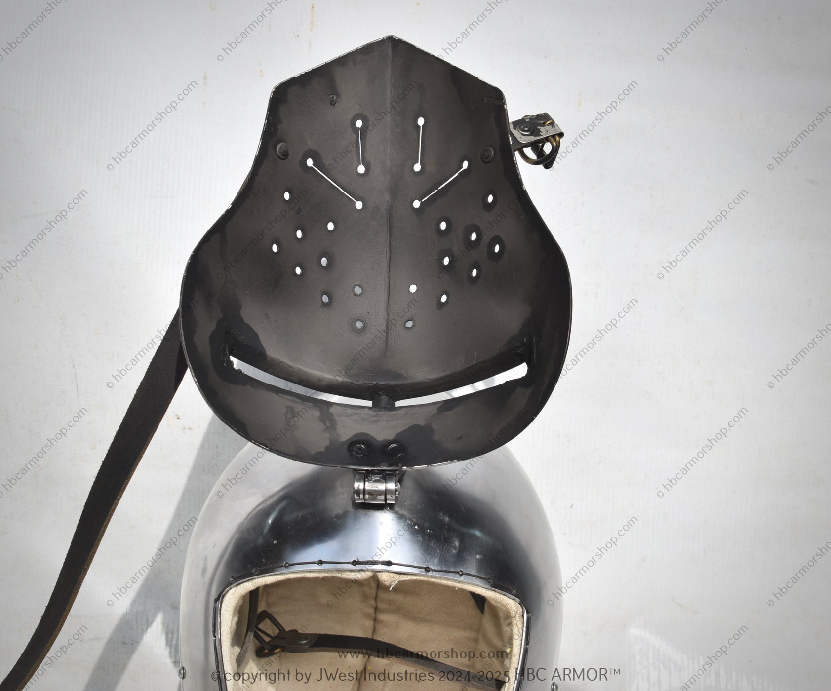 Hand-Forged 14th Century Klappvisor Bascinet garlic head Helmet — HBC ...