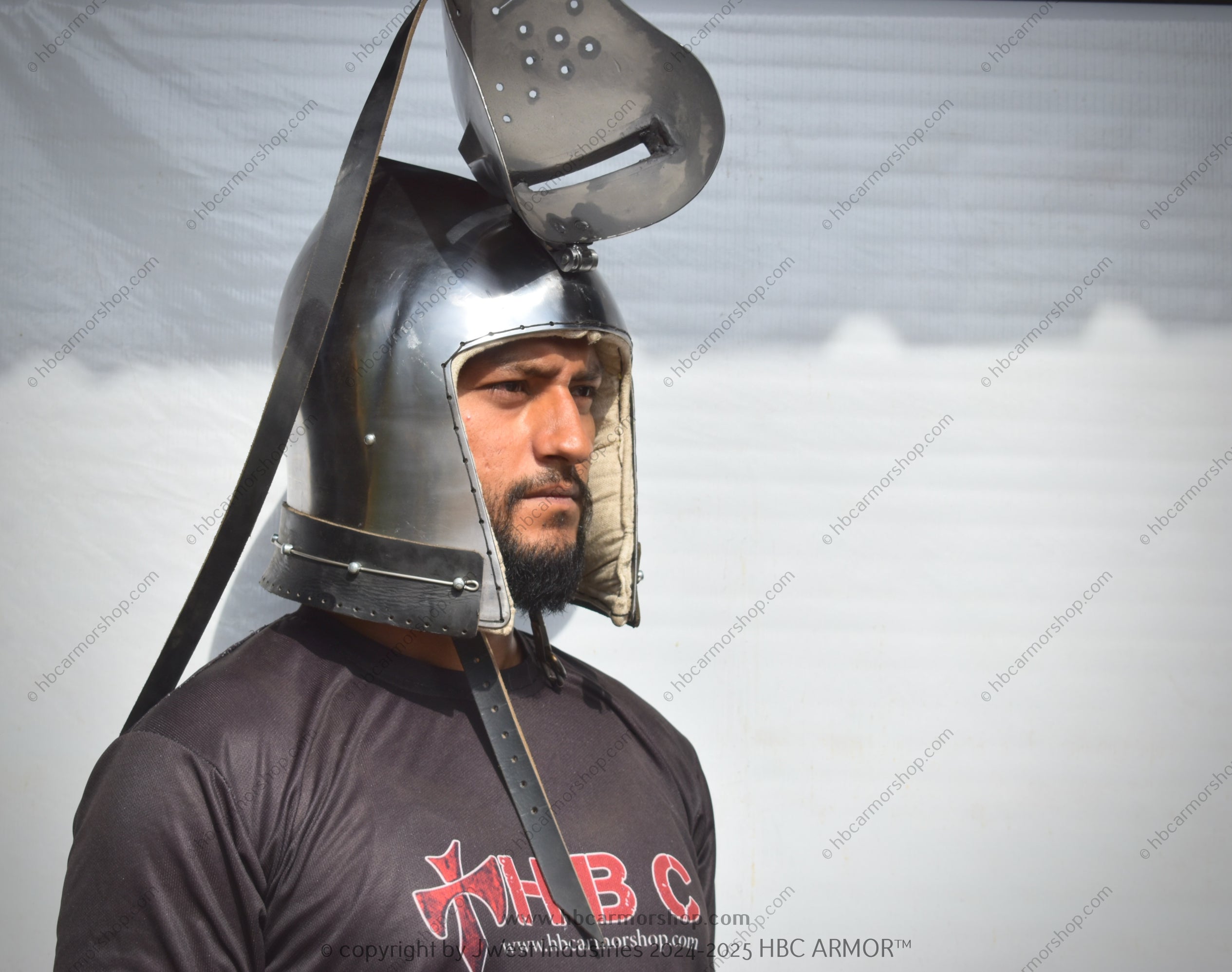 Hand-Forged 14th Century Klappvisor Bascinet garlic head Helmet — HBC ...