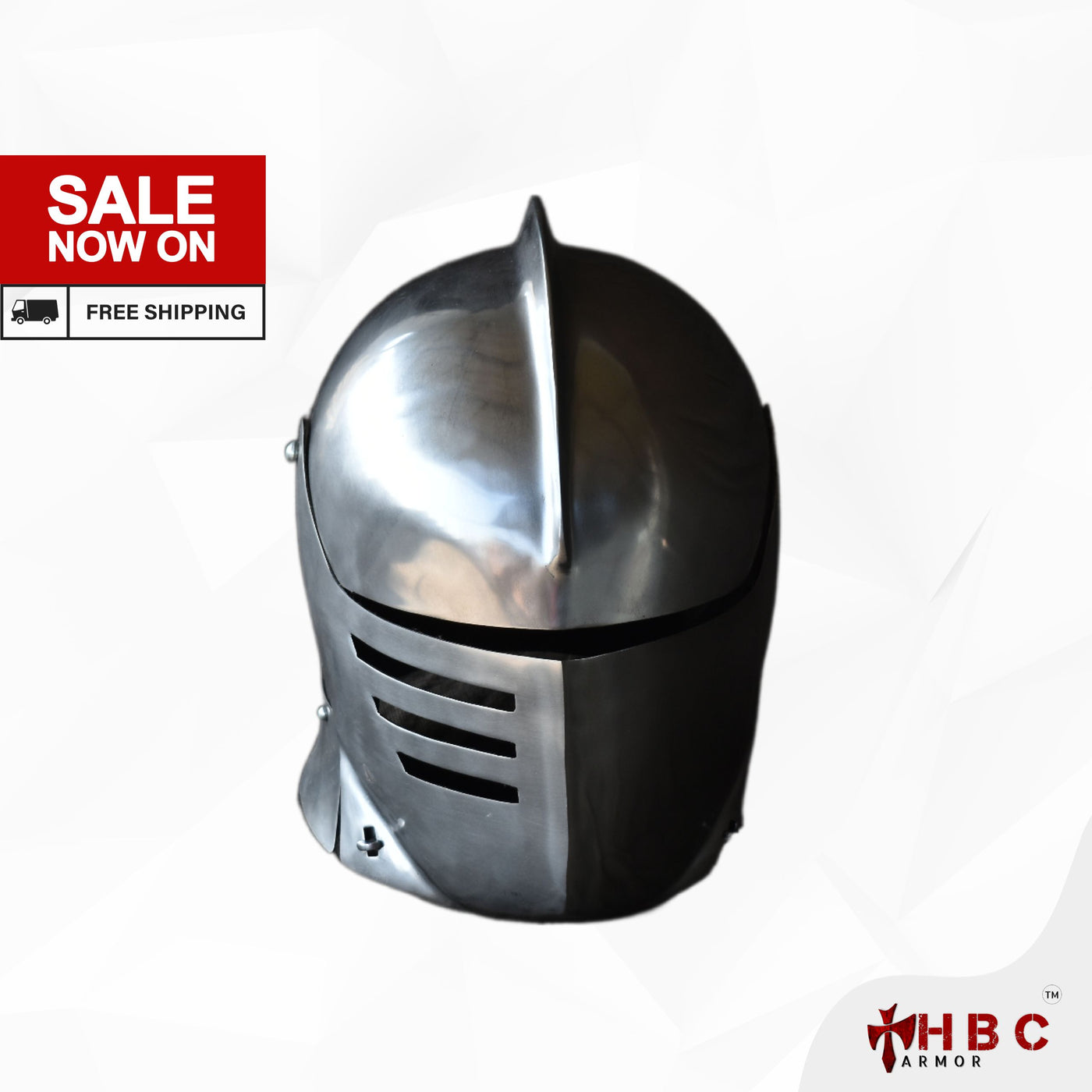 Metal Helmet of Sir William from A Knight's Tale" — HBC Armor Shop