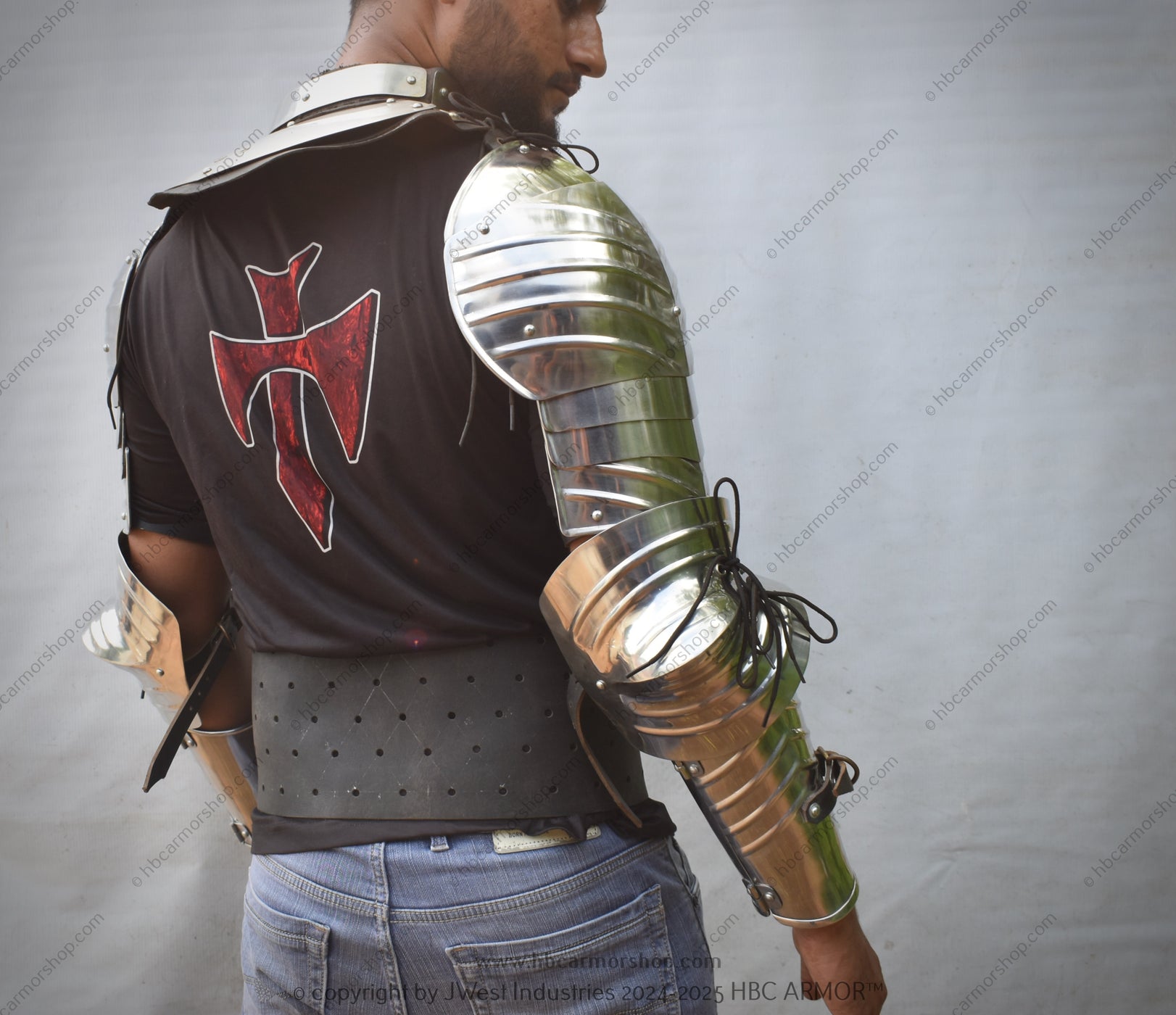 HandForged Gothic Knight Medieval plate Arms Armor/Gotischer Plattenpa ...