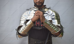 HandForged Gothic Knight Medieval plate Arms Armor/Gotischer Plattenpa ...