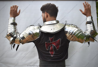 HandForged Gothic Knight Medieval plate Arms Armor/Gotischer Plattenpa ...