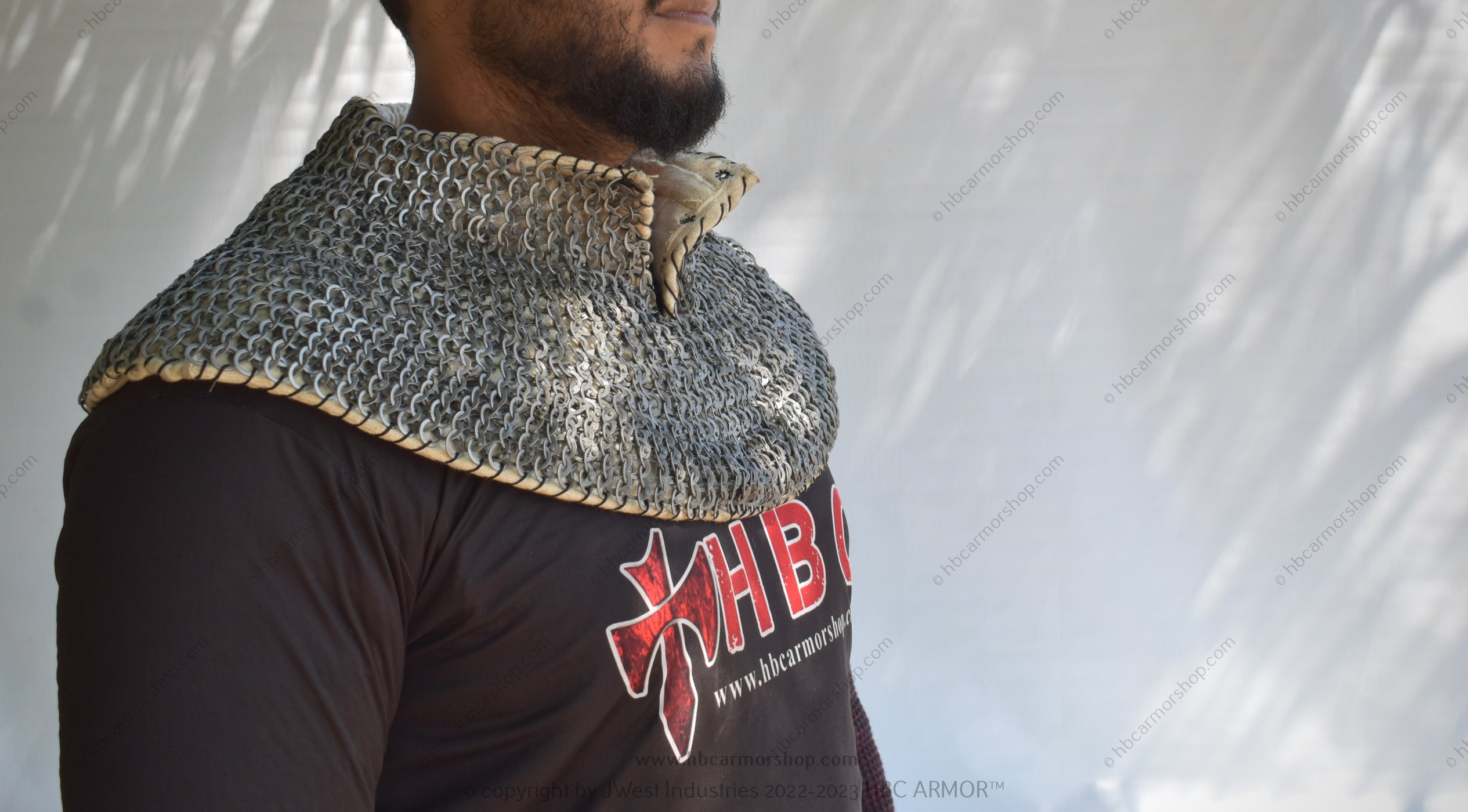 Padded Chainmail Collar - Medieval Reenactment,SCA — HBC Armor Shop
