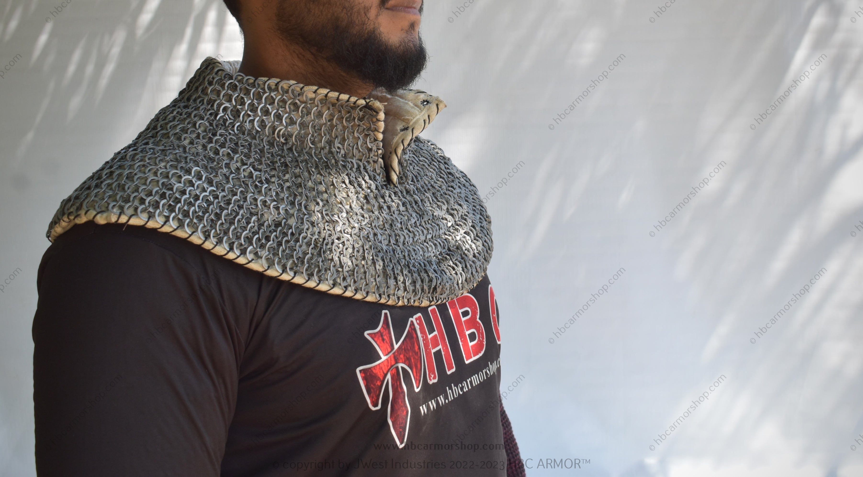 Padded Chainmail Collar - Medieval Reenactment,SCA — HBC Armor Shop