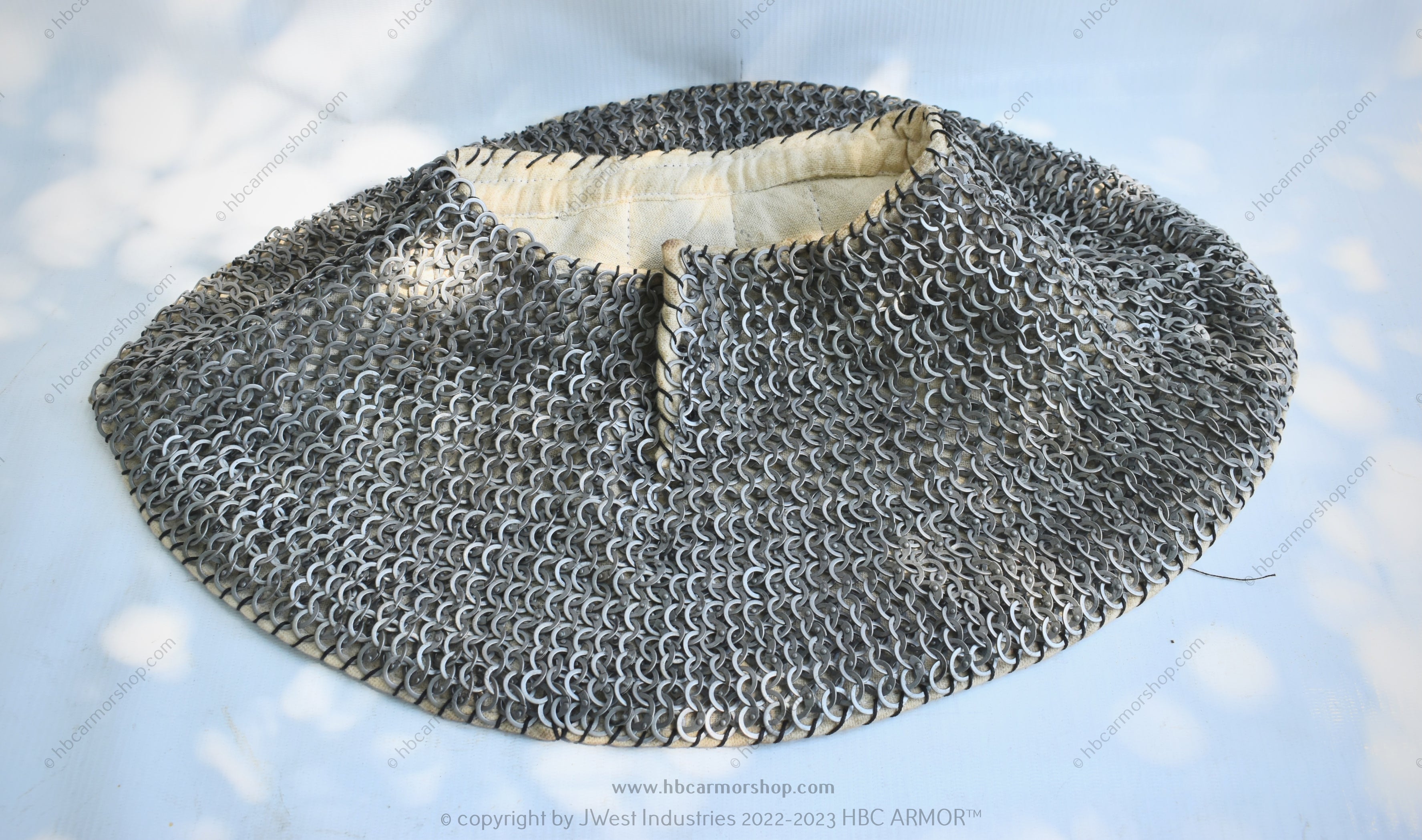 Padded Chainmail Collar - Medieval Reenactment,SCA — HBC Armor Shop