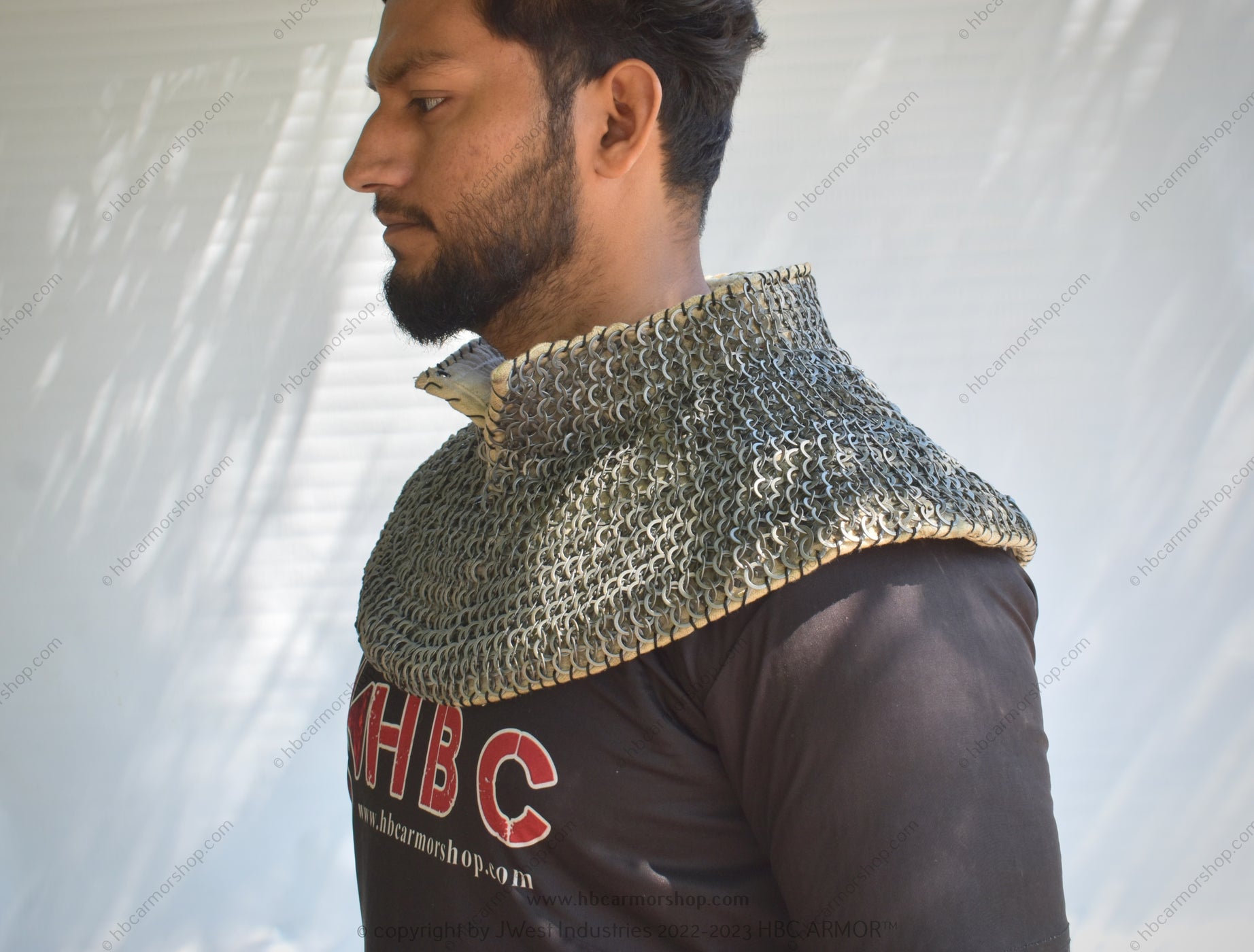 Padded Chainmail Collar - Medieval Reenactment,SCA — HBC Armor Shop