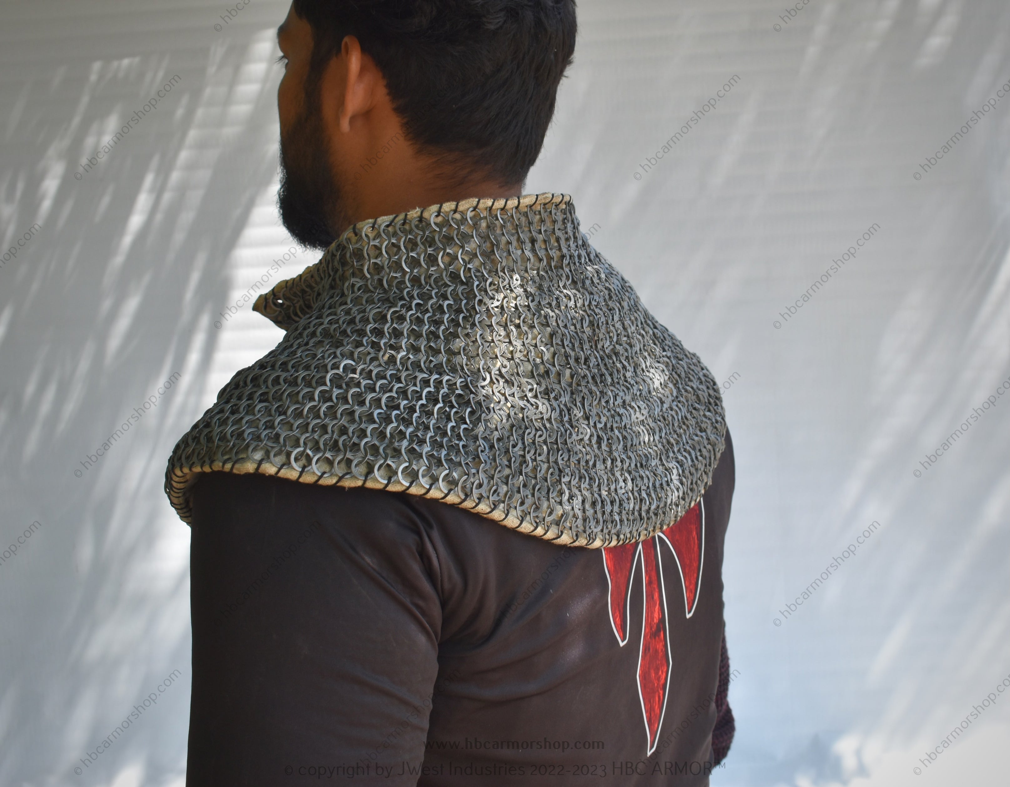 Padded Chainmail Collar - Medieval Reenactment,SCA — HBC Armor Shop