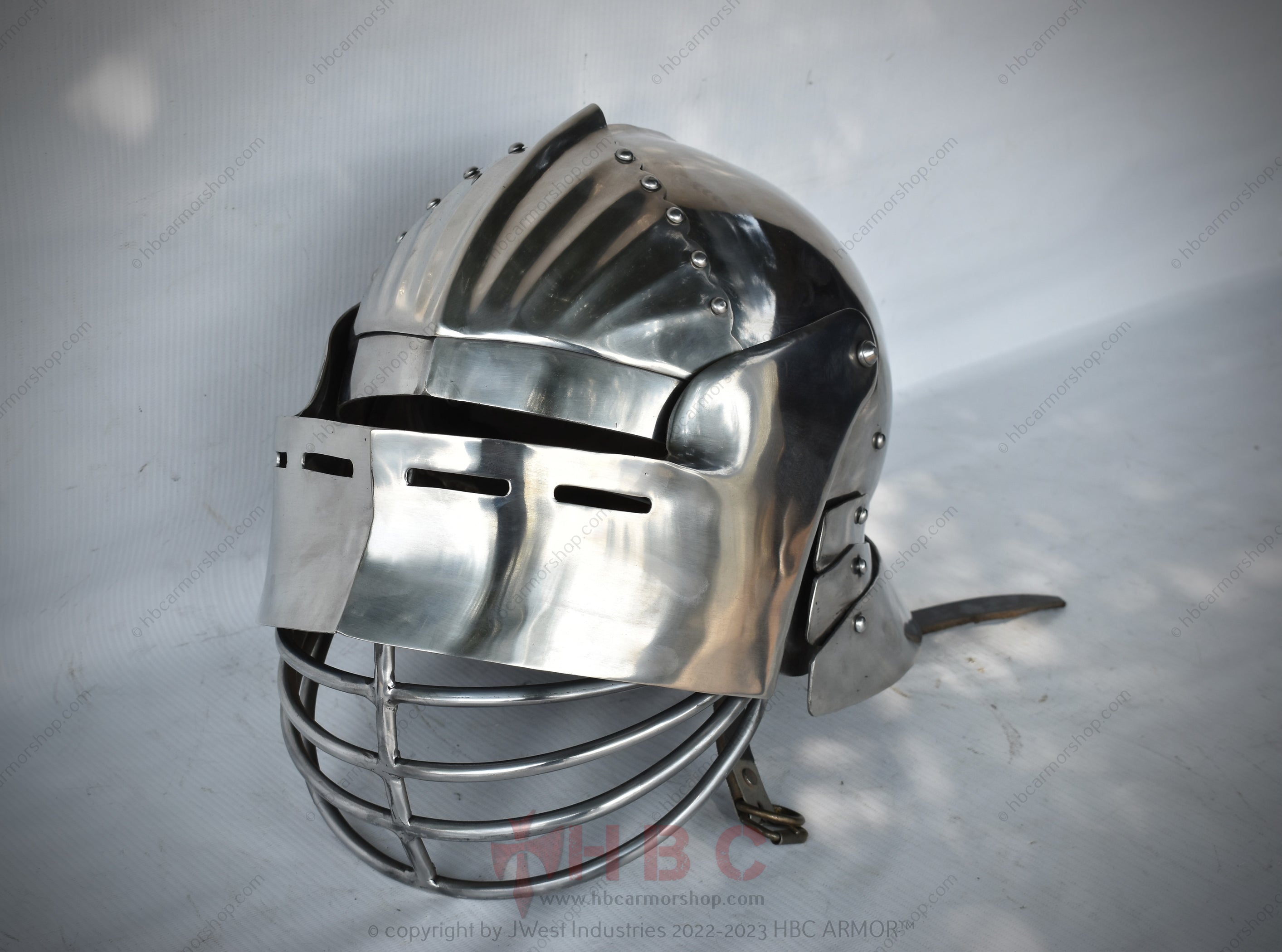 Medieval Sallet SCA Cage helmet Medieval SCA Combat Helmet — HBC Armor Shop