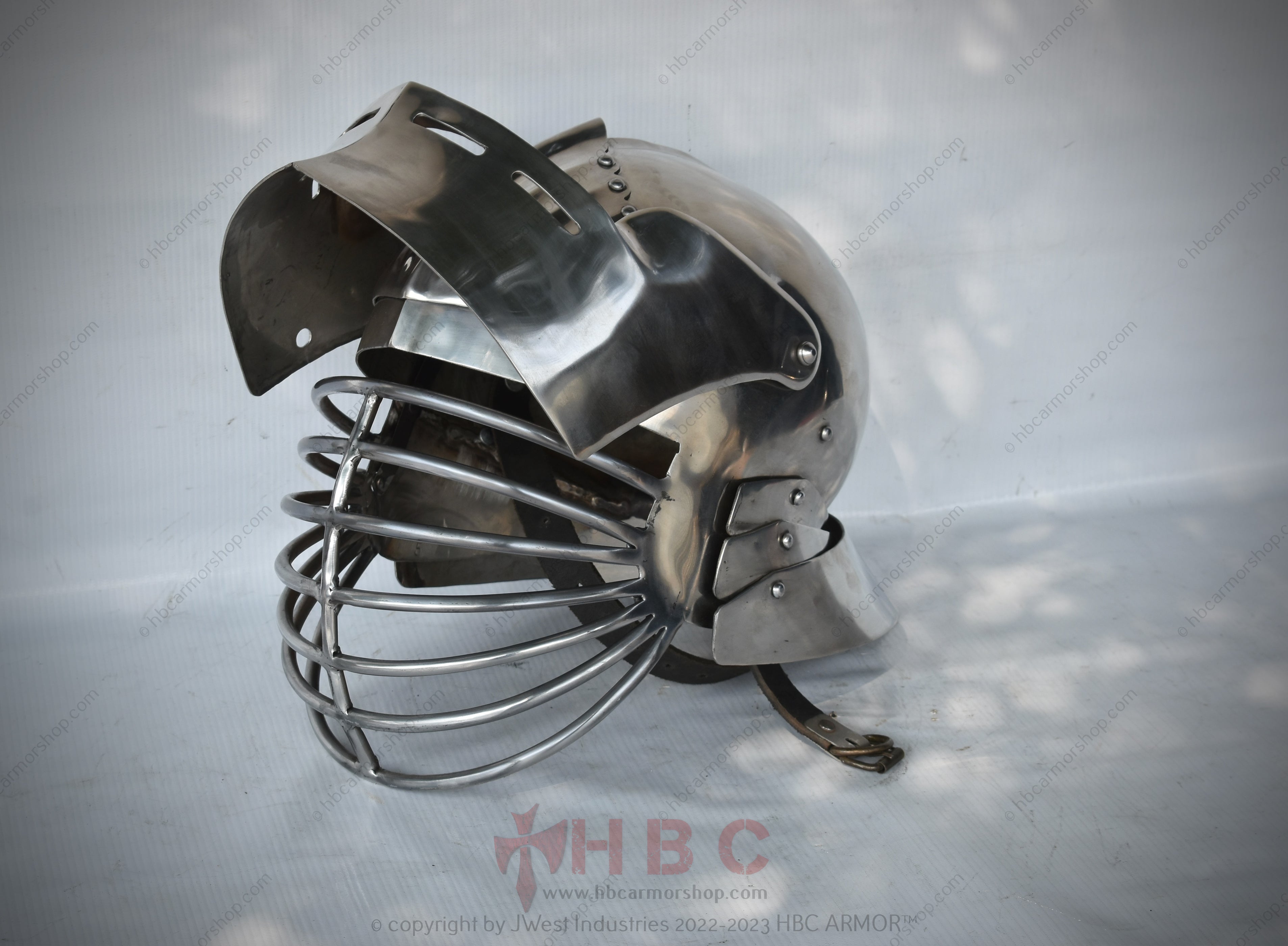 Medieval Sallet SCA Cage helmet Medieval SCA Combat Helmet — HBC Armor Shop