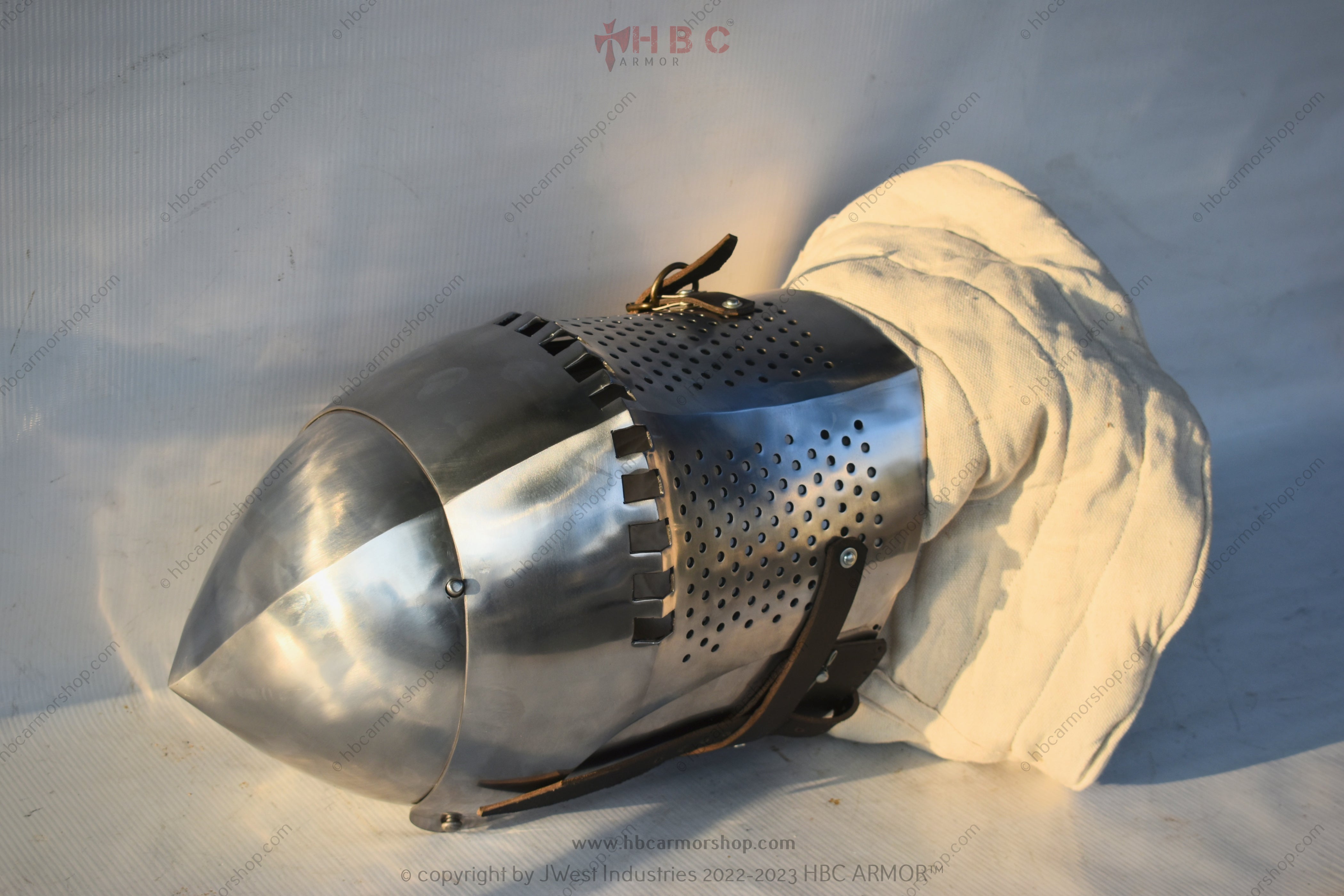 Hand-Forged Spoleto Bascinet with Interior Padded Liner - Medieval Com ...