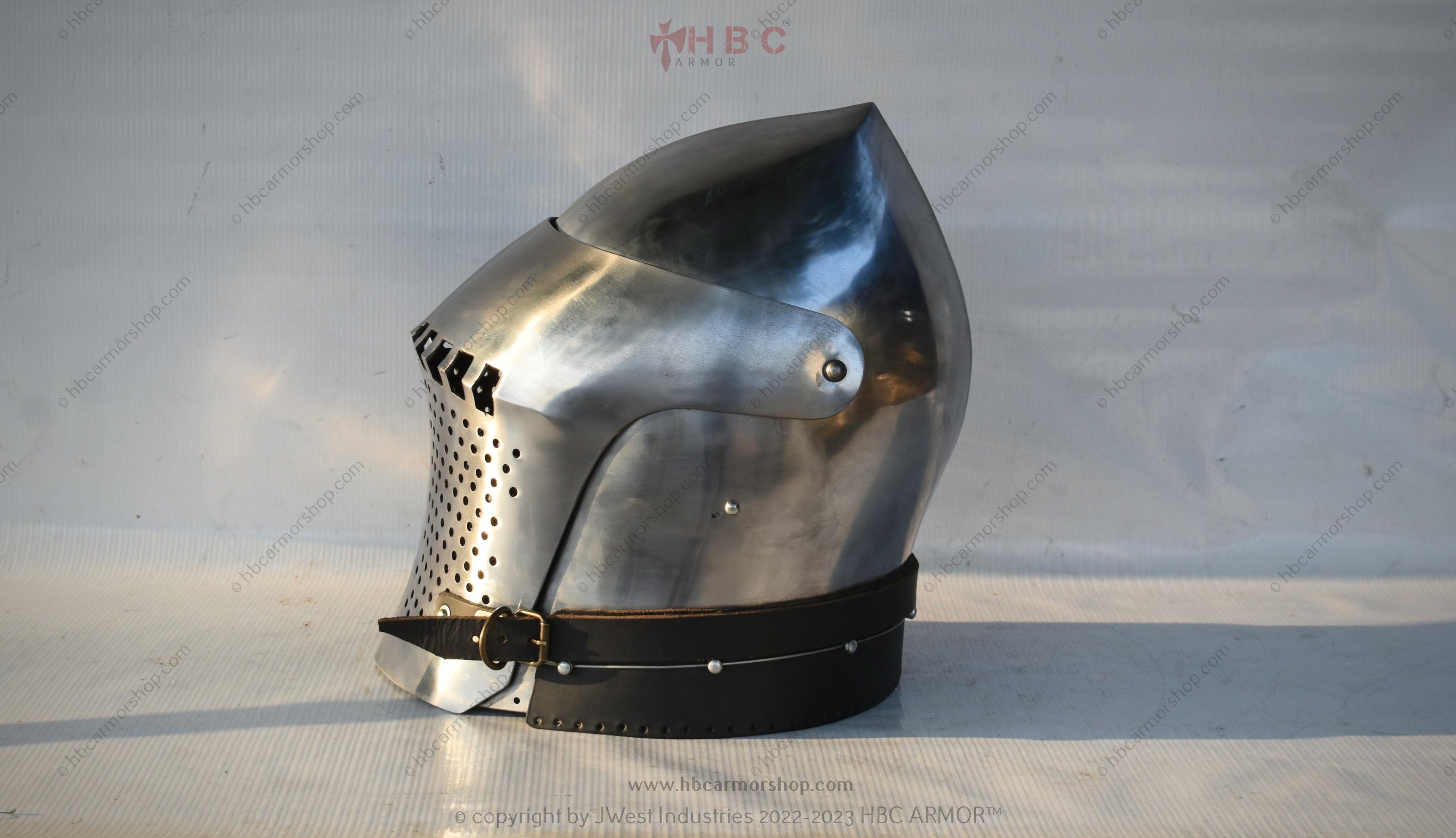 Hand-Forged Spoleto Bascinet with Interior Padded Liner - Medieval Com ...