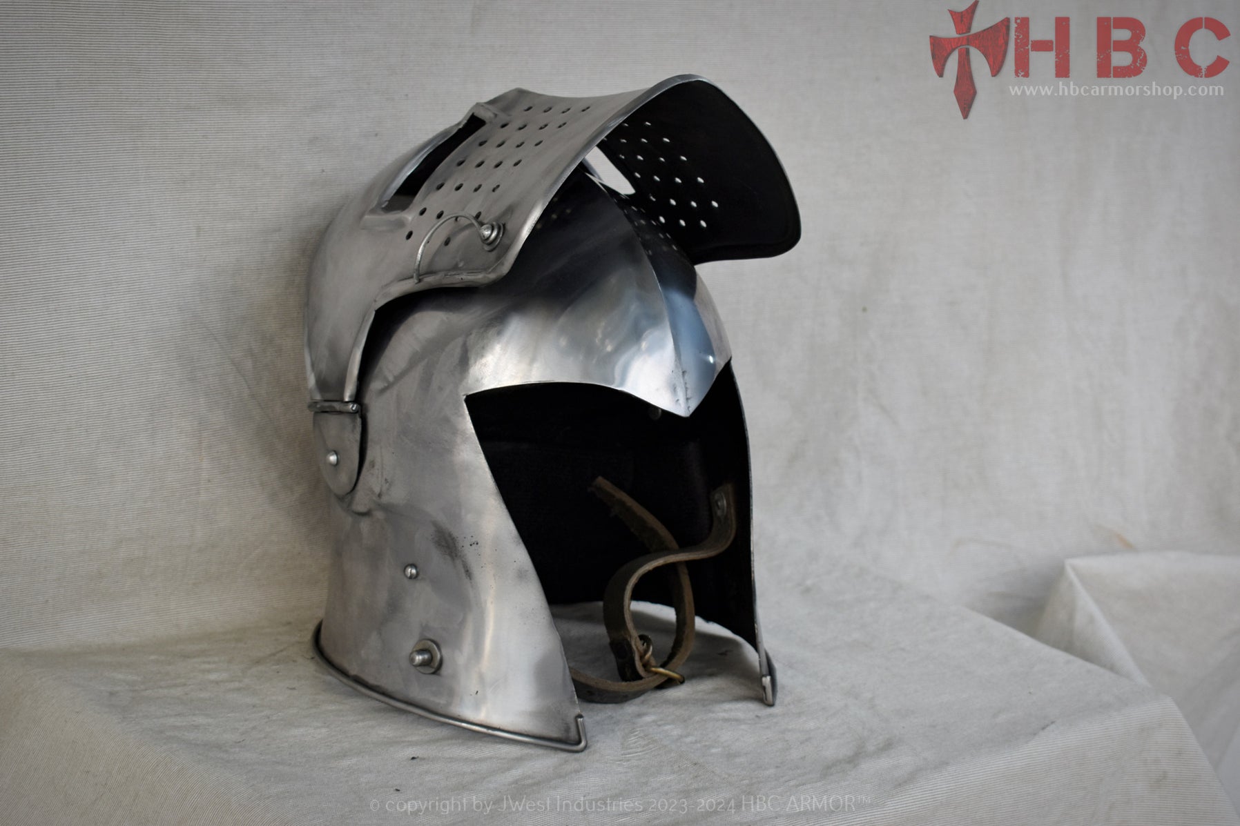 Visored Barbuta Helmet — HBC Armor Shop