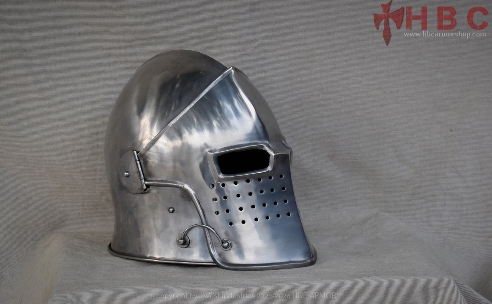 Visored Barbuta Helmet — HBC Armor Shop