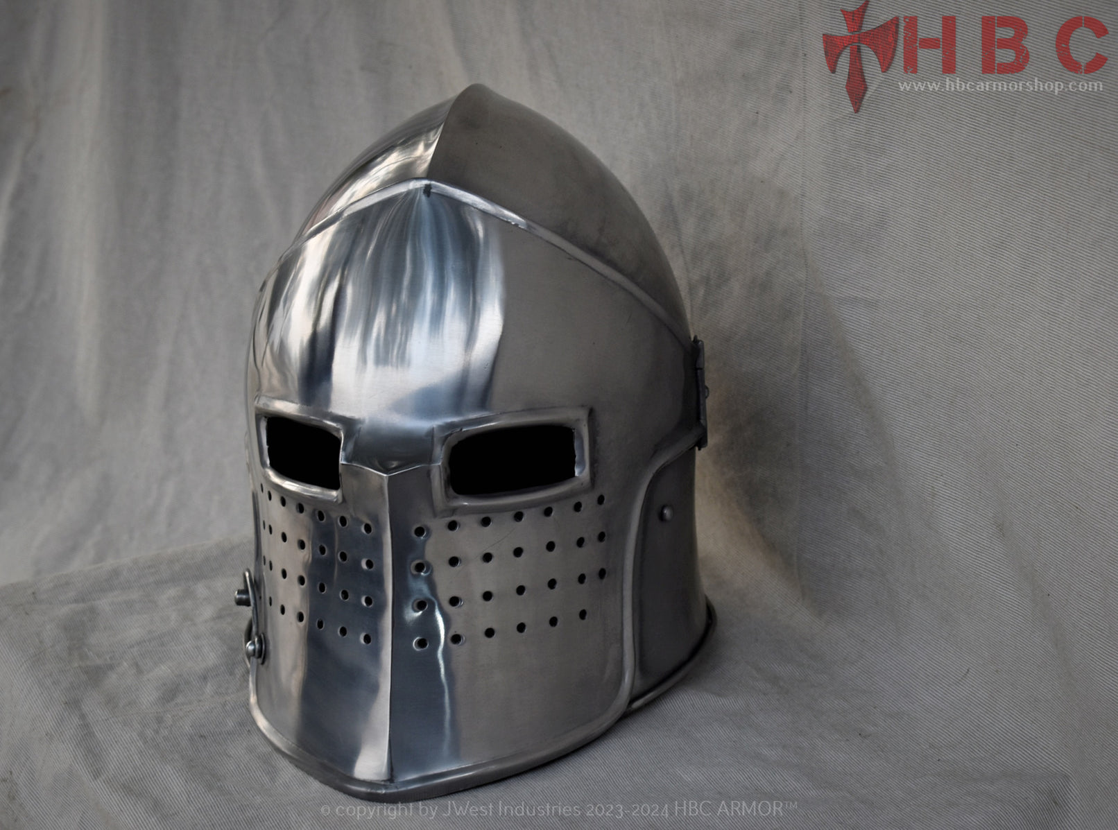Visored Barbuta Helmet — HBC Armor Shop