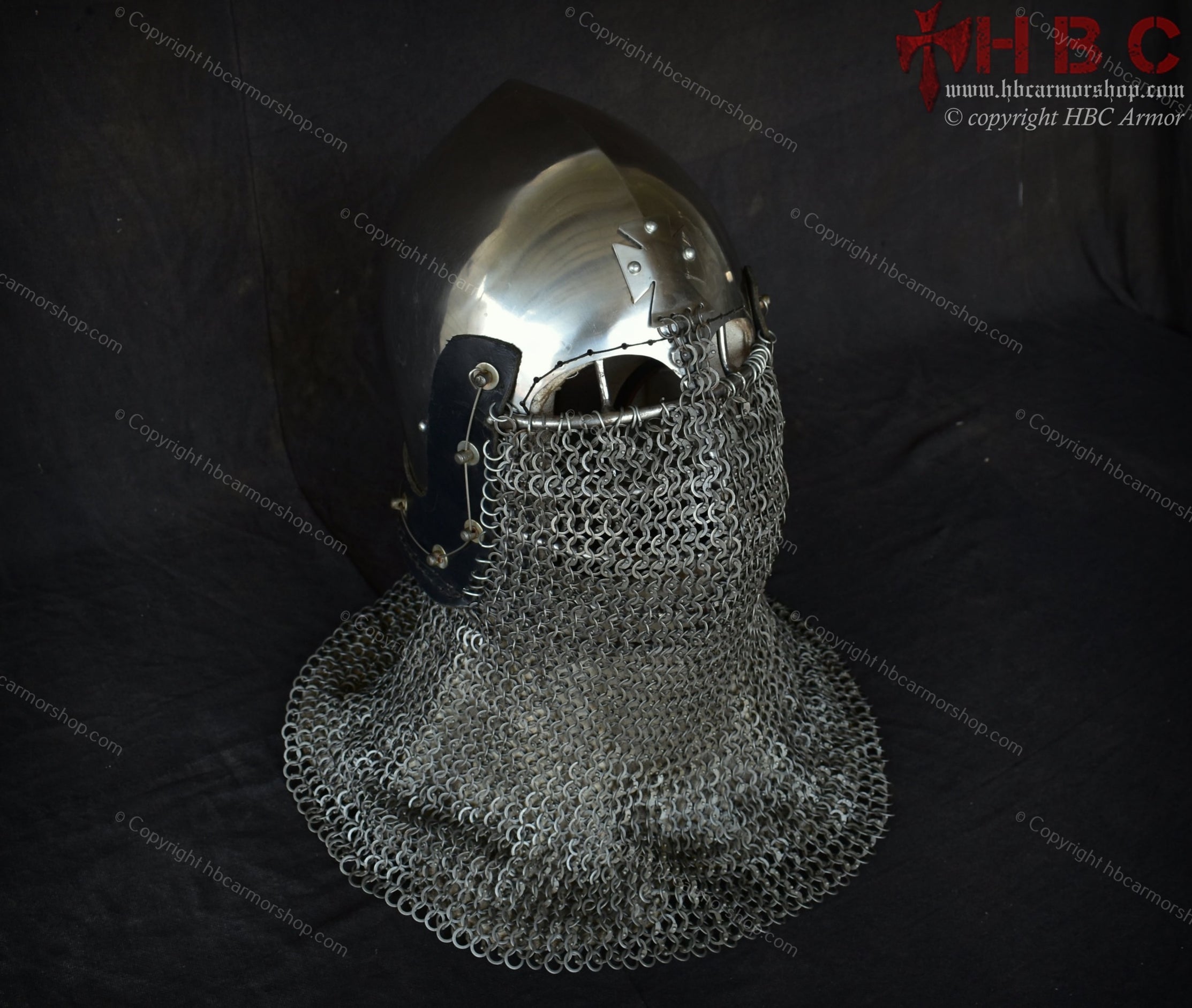 Helmet English cross Bascinet — HBC Armor Shop