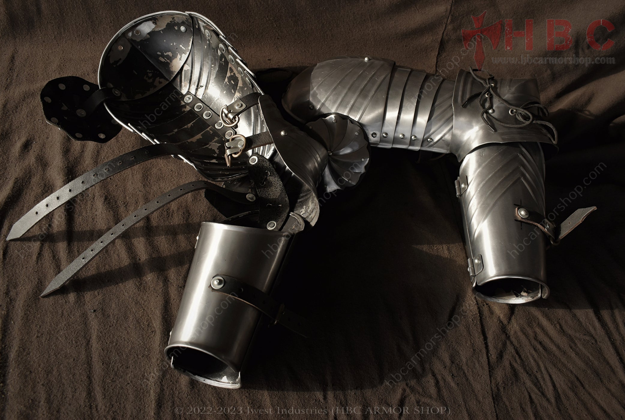 Medieval hand Forged German Gothic Arm Harness with Besagews — HBC ...