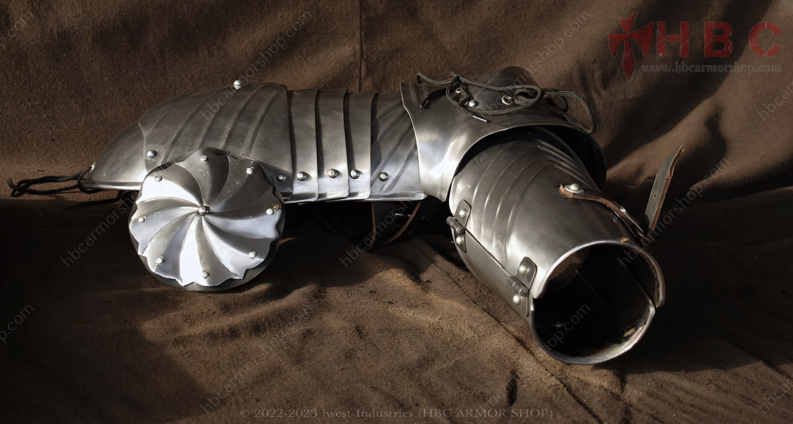 Medieval hand Forged German Gothic Arm Harness with Besagews — HBC ...