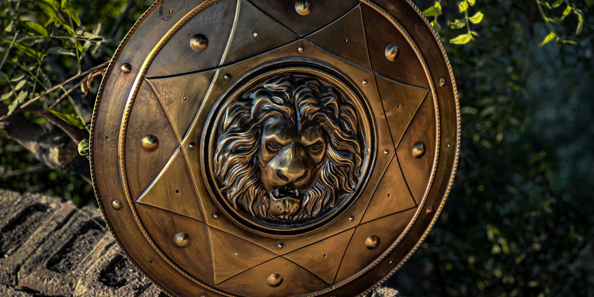 Lion face Metal Shield — HBC Armor Shop