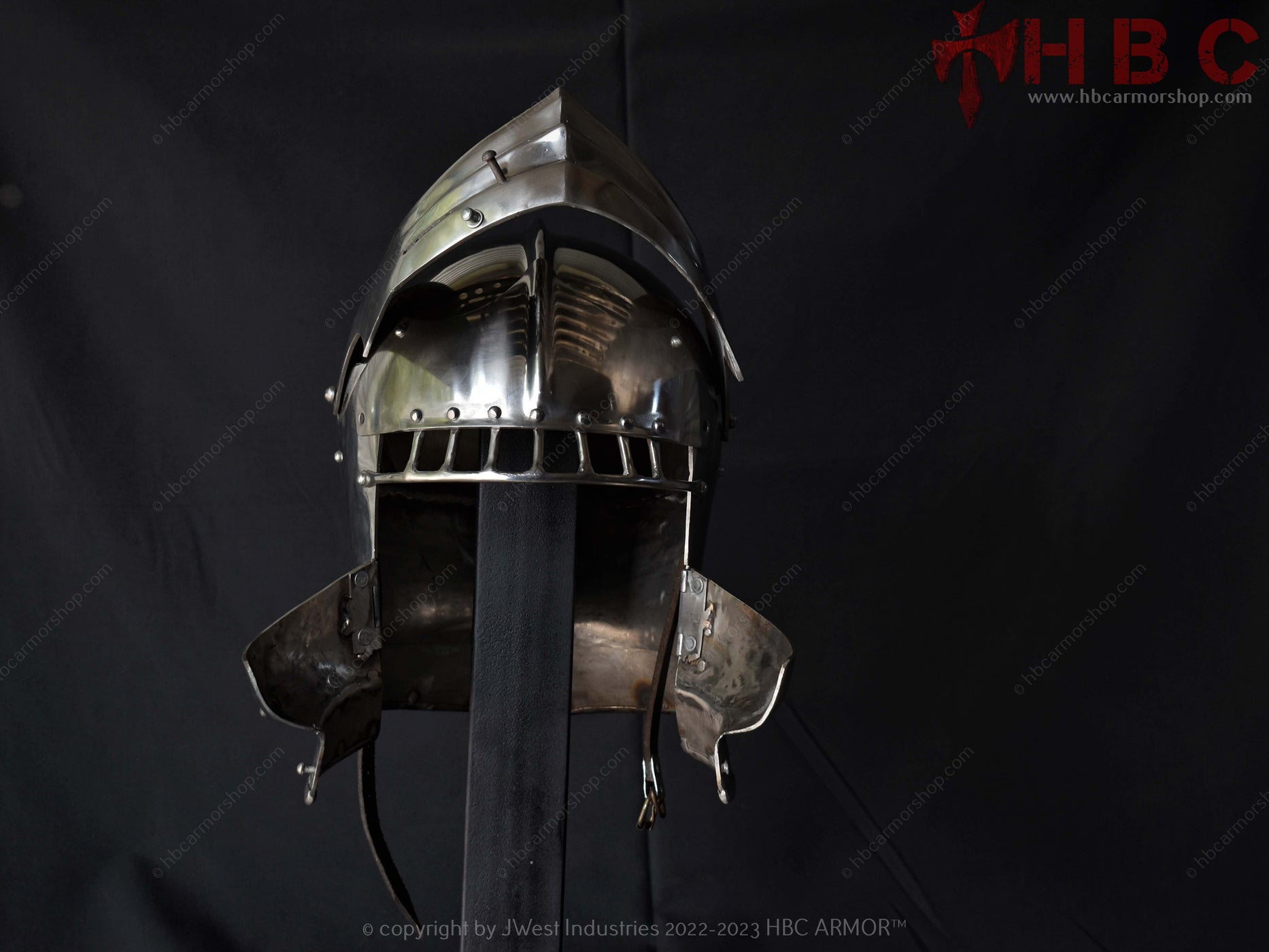 Sallet Helmet closed field Combat Tournament — HBC Armor Shop