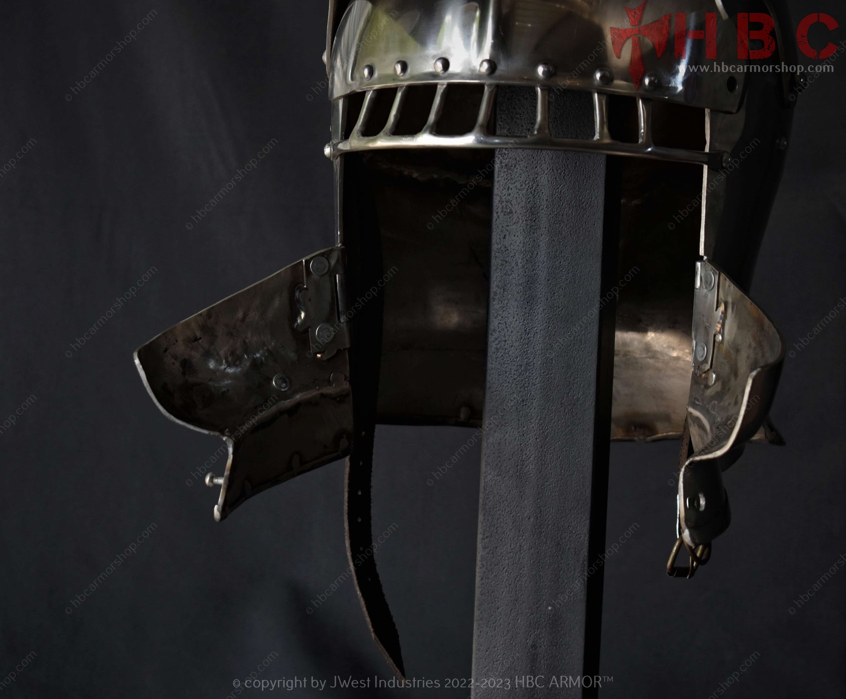 Sallet Helmet closed field Combat Tournament — HBC Armor Shop