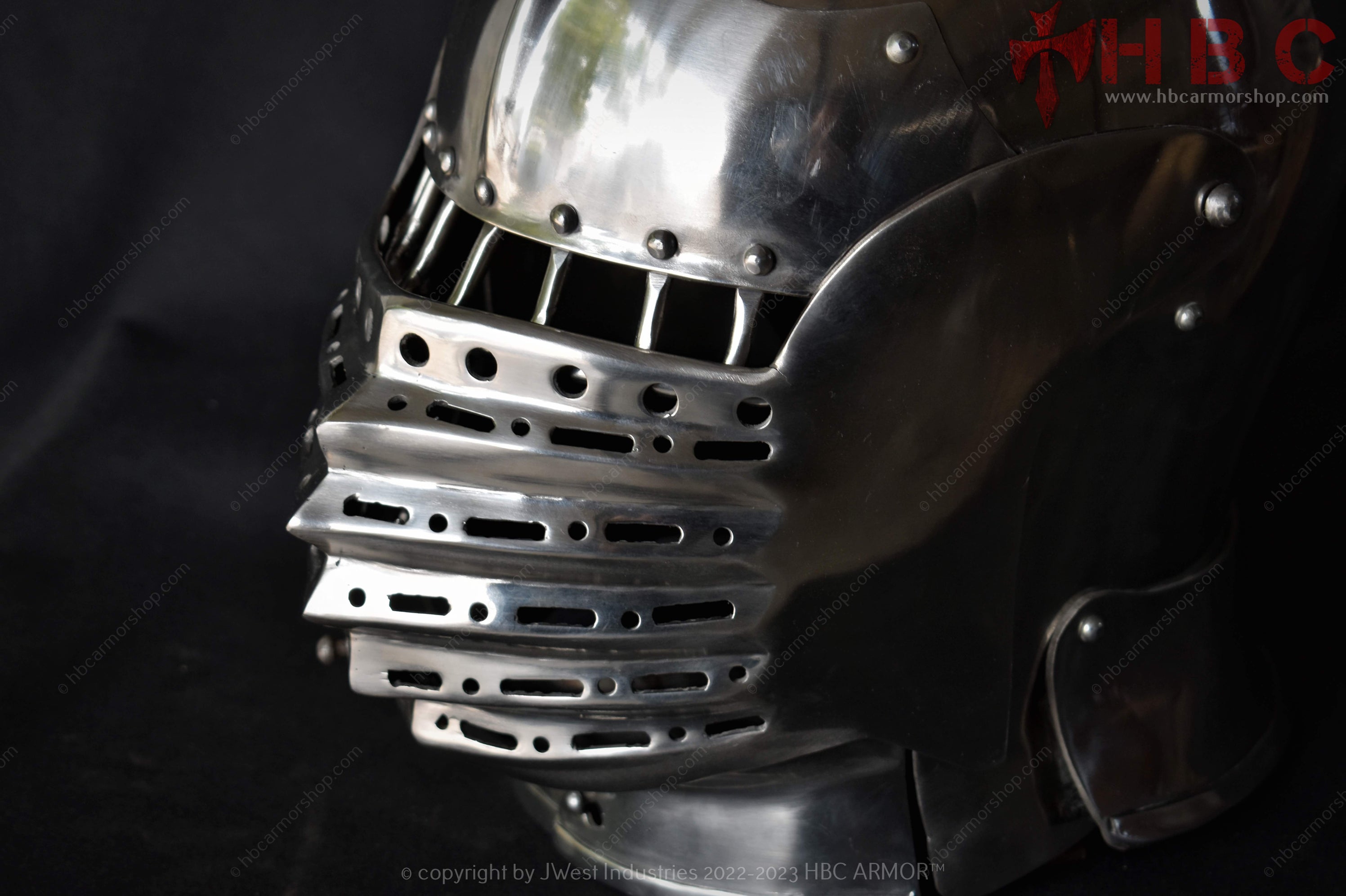 Sallet Helmet closed field Combat Tournament — HBC Armor Shop