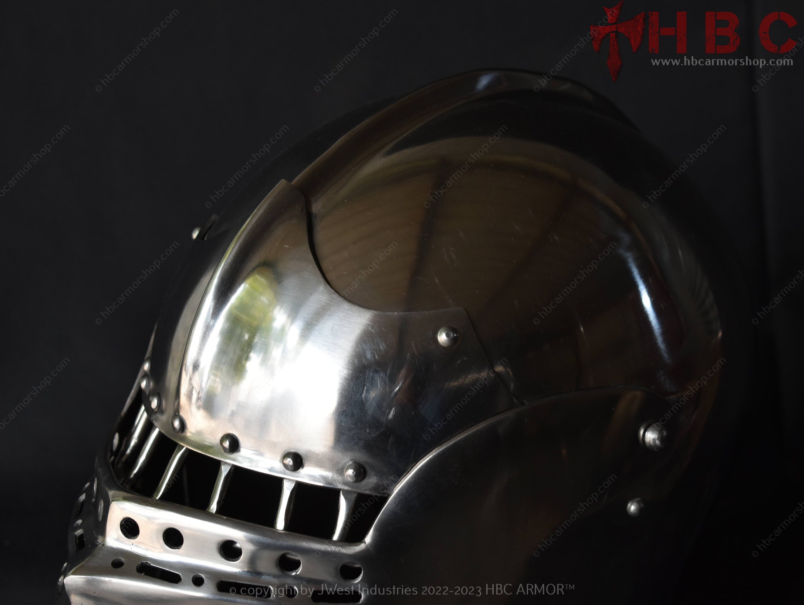 Sallet Helmet closed field Combat Tournament — HBC Armor Shop