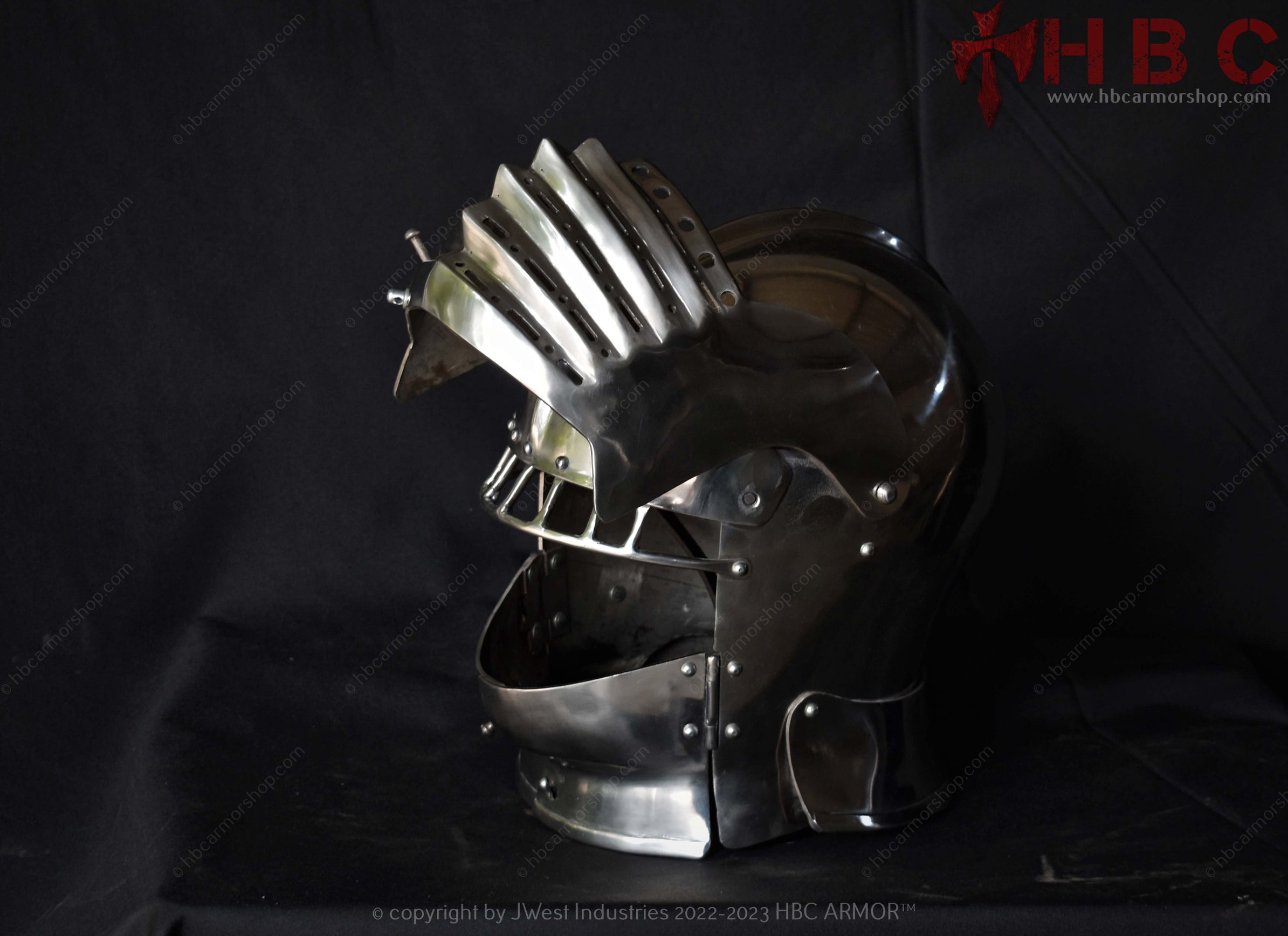 Sallet Helmet closed field Combat Tournament — HBC Armor Shop