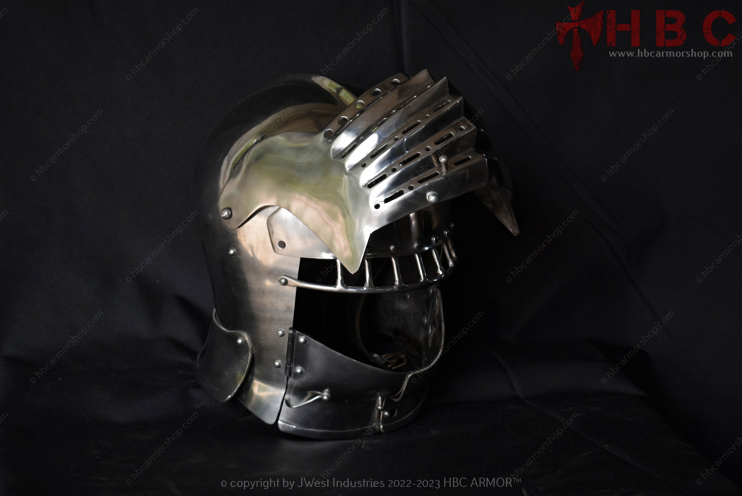 Sallet Helmet closed field Combat Tournament — HBC Armor Shop