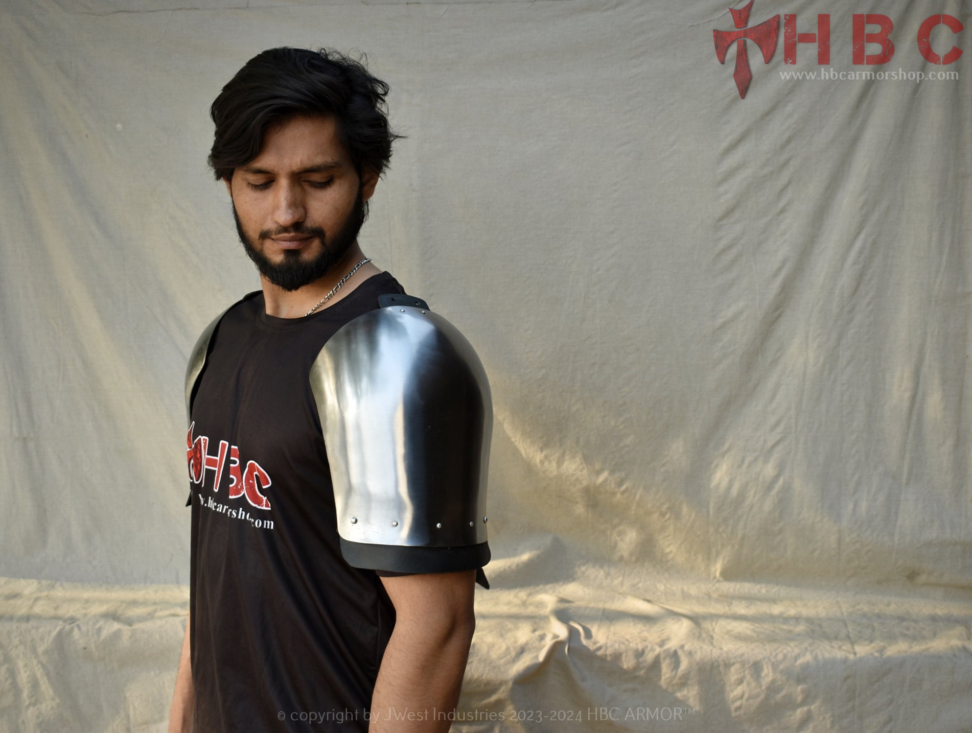 Simple Pauldrons 14th century type 2 — HBC Armor Shop