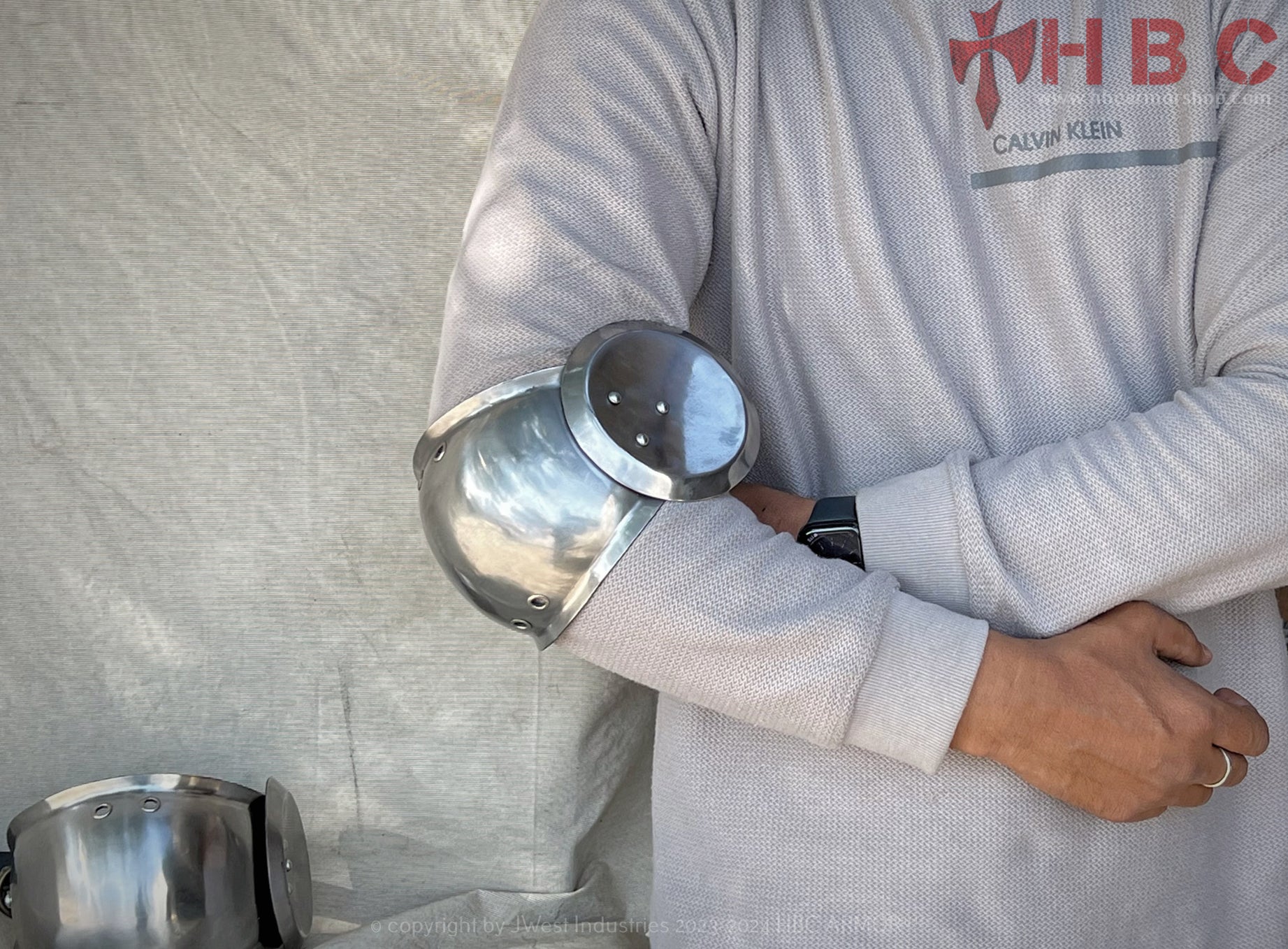 HBC Armor™ Elbow Cops Tempered spring steel 1.2 mm — HBC Armor Shop