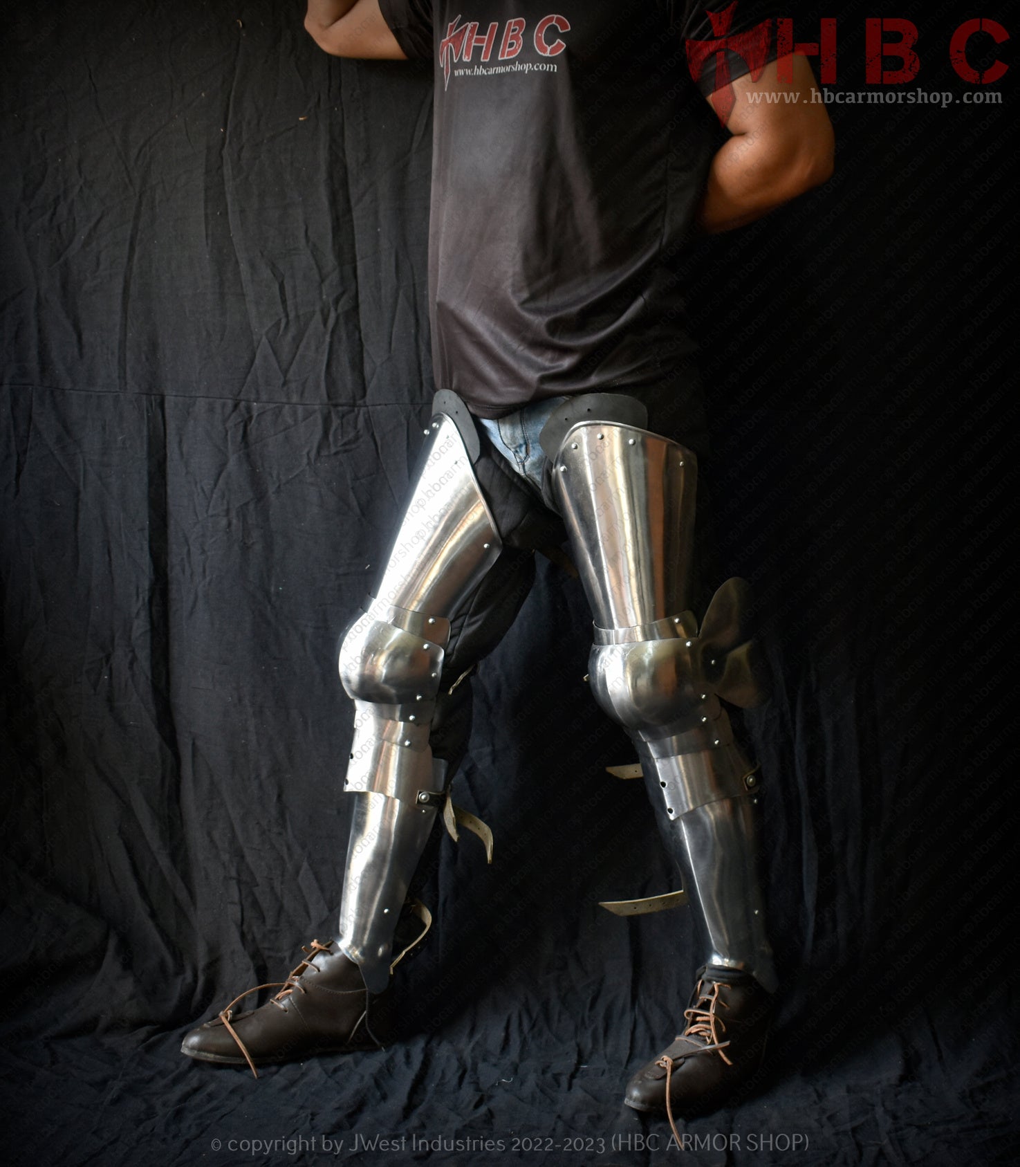 European Leg Armour With front Shin Guard — HBC Armor Shop
