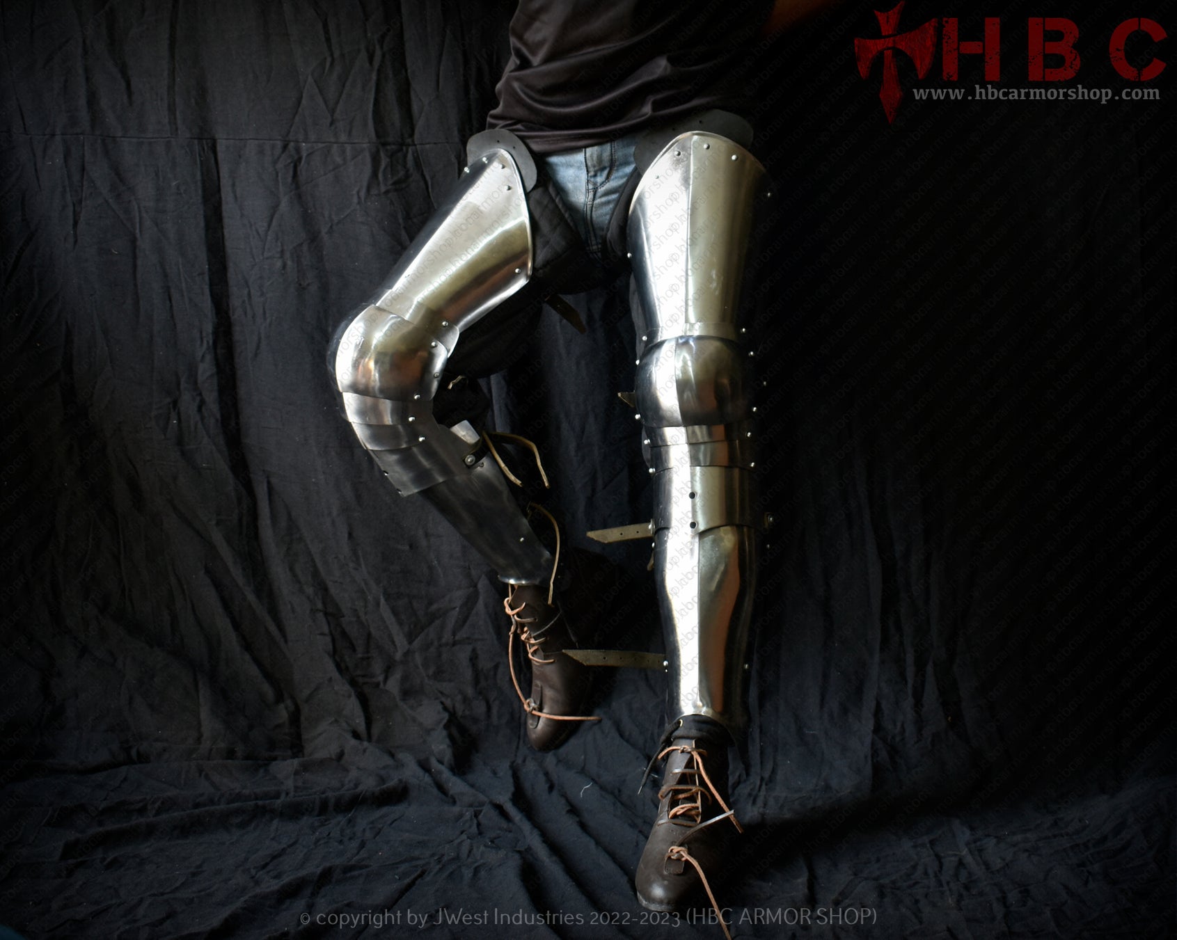 European Leg Armour With front Shin Guard — HBC Armor Shop