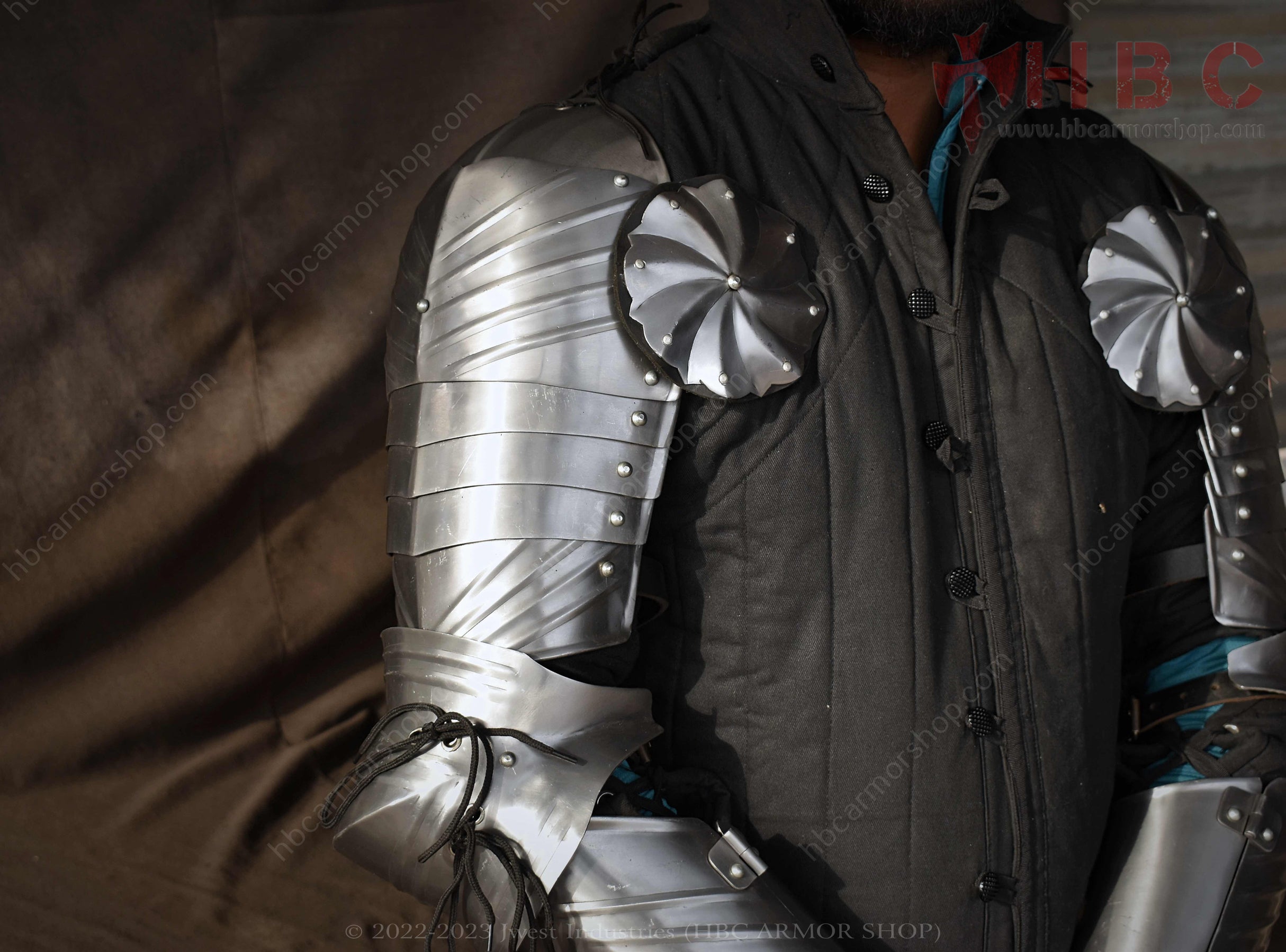 Medieval hand Forged German Gothic Arm Harness with Besagews — HBC ...