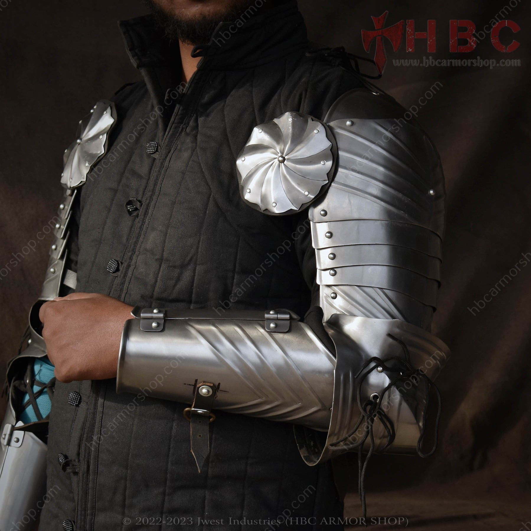 Medieval hand Forged German Gothic Arm Harness with Besagews — HBC ...