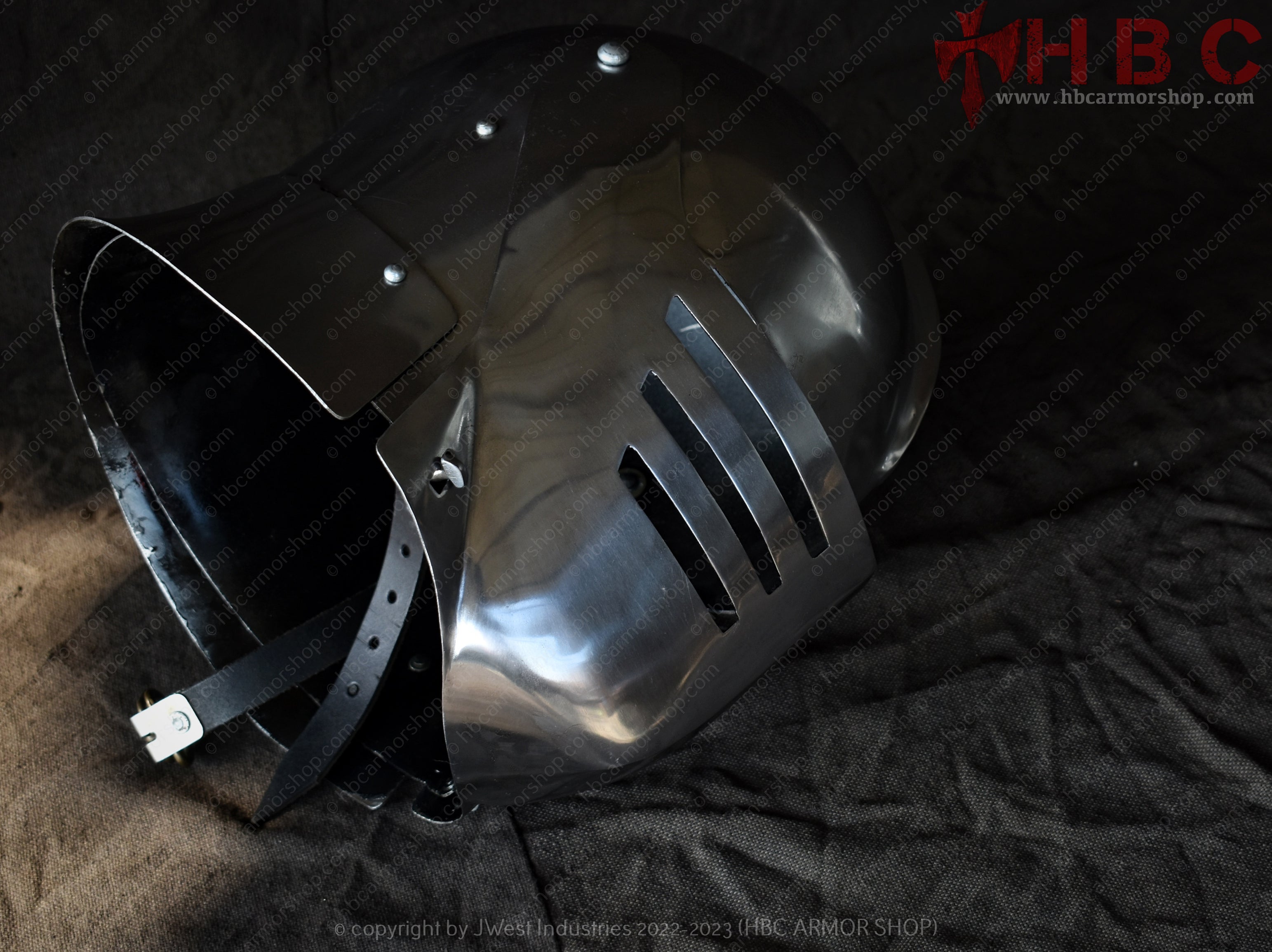 Metal Helmet of Sir William from A Knight's Tale" — HBC Armor Shop