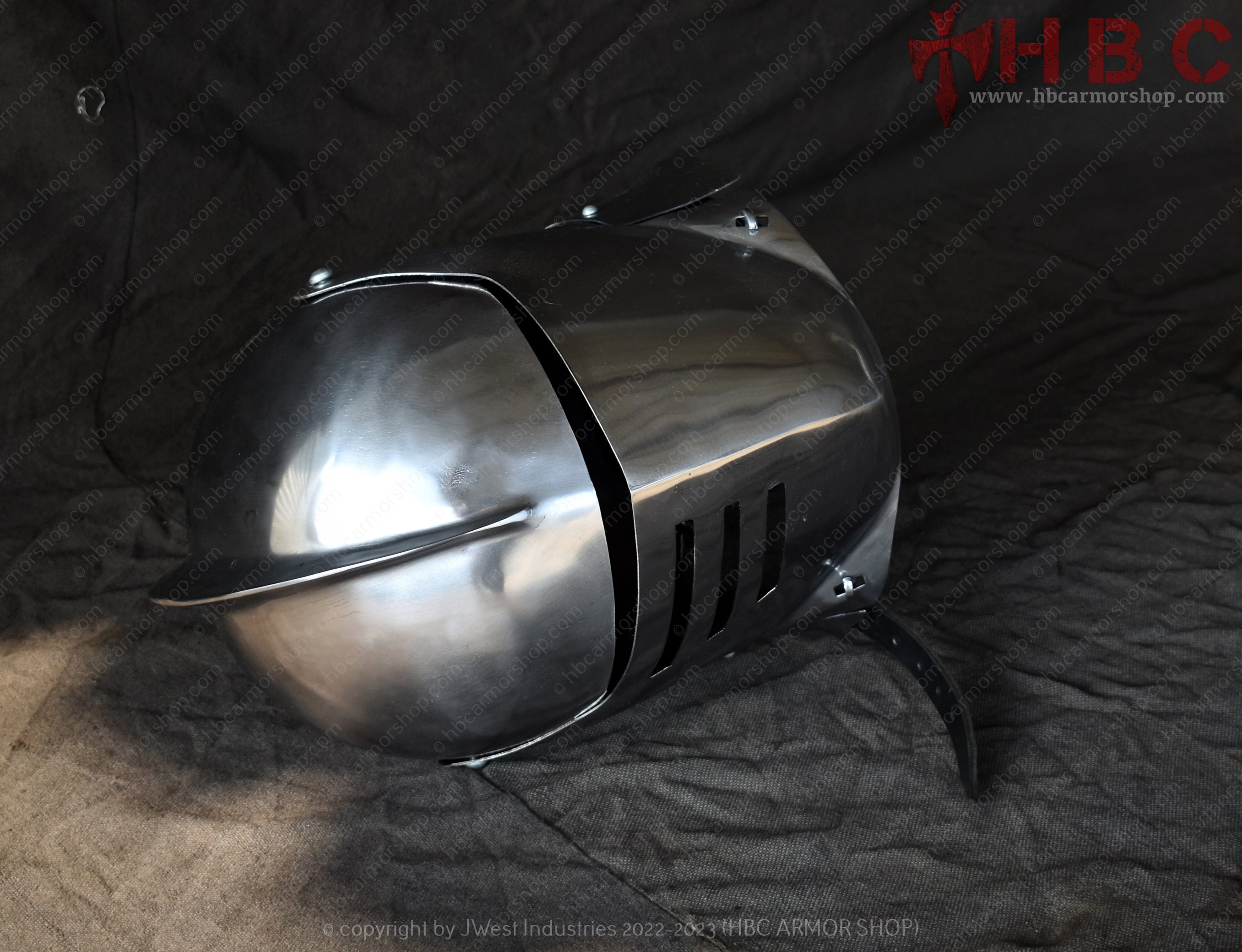 Metal Helmet of Sir William from A Knight's Tale" — HBC Armor Shop