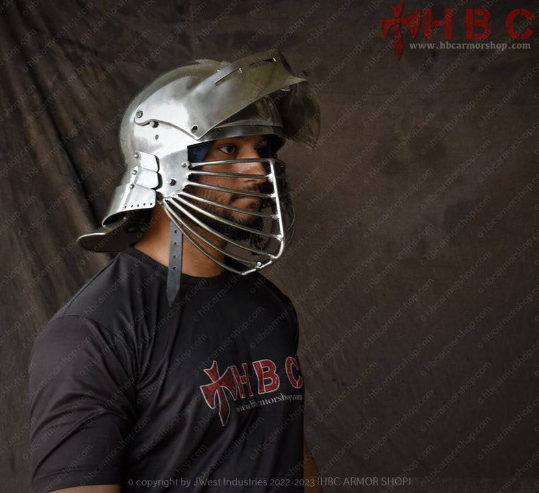German Sallet Cage Helmet — HBC Armor Shop