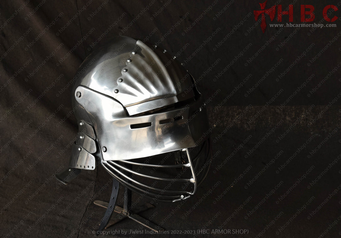 German Sallet Cage Helmet — HBC Armor Shop