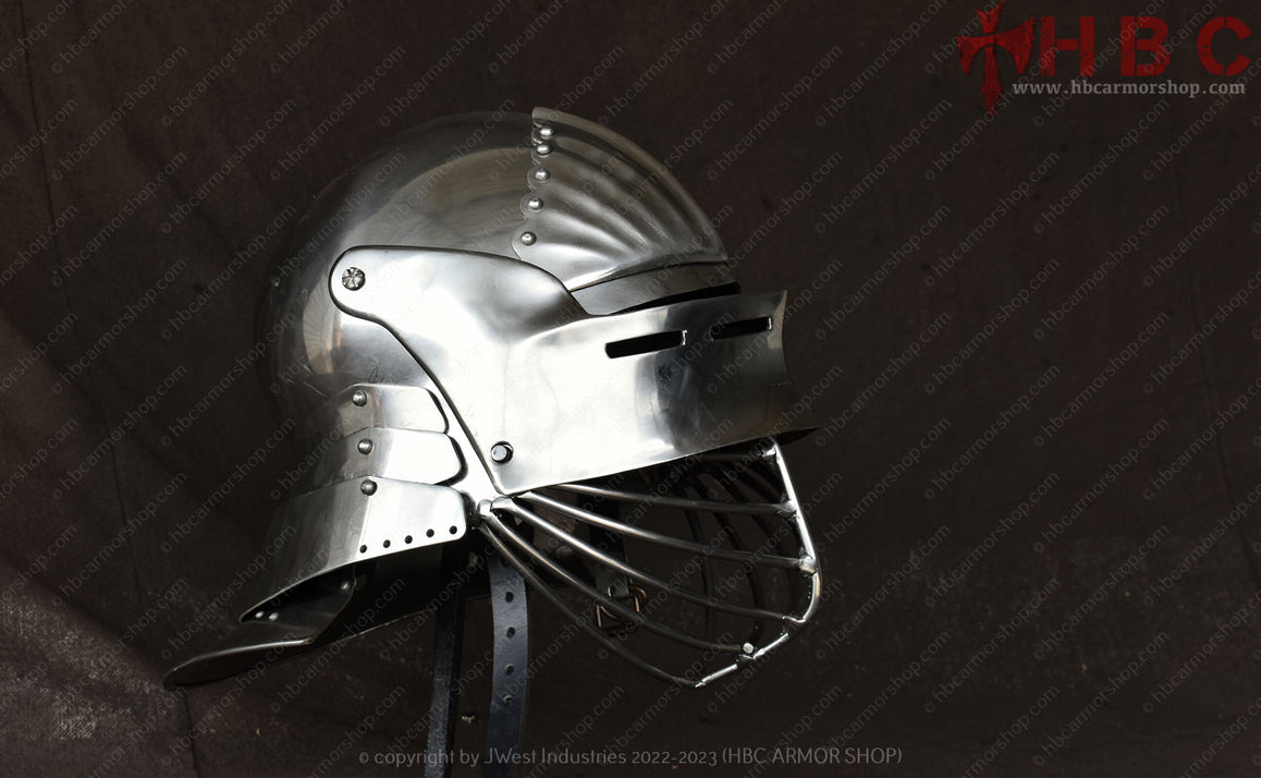 German Sallet Cage Helmet — HBC Armor Shop